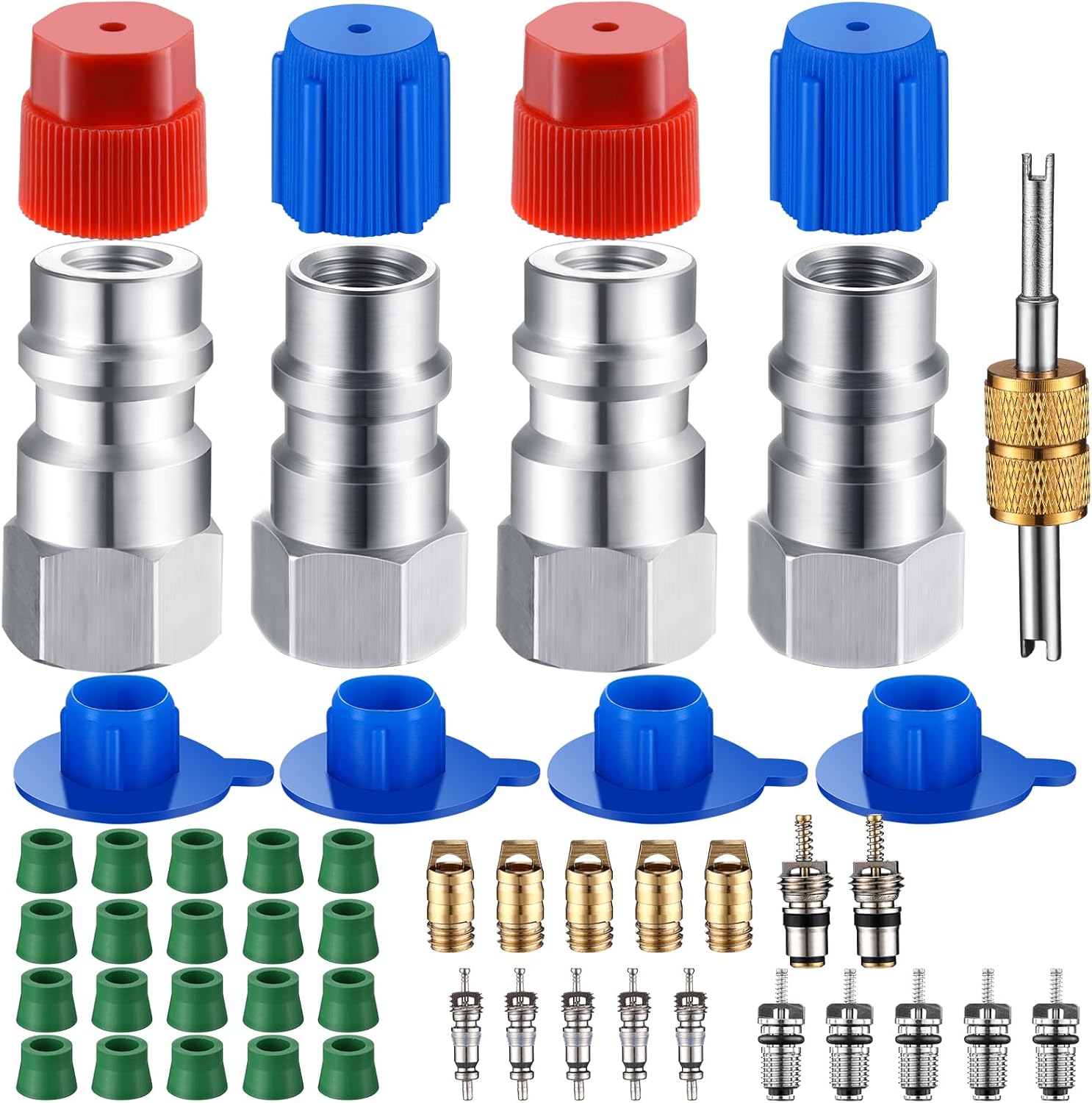 Amazon.com: Yaocom R12 to R134A Retrofit Fitting Adapter Kit, R12 R22 ...