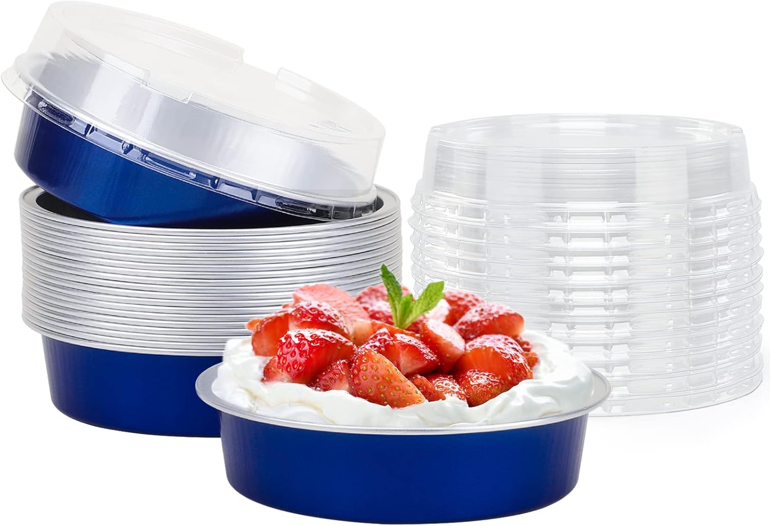 Amazon.com: Beasea Mini Tart Pan 20 Pack with Lids, 4 Inch 8oz Jewelry ...