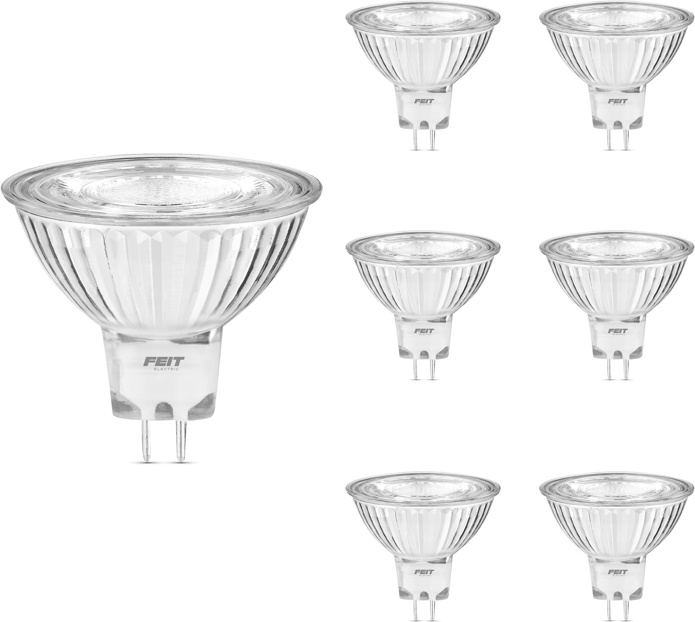 Feit Electric 6W LED Bulbs with 50W Equivalent, Dimmable, MR16 Light ...