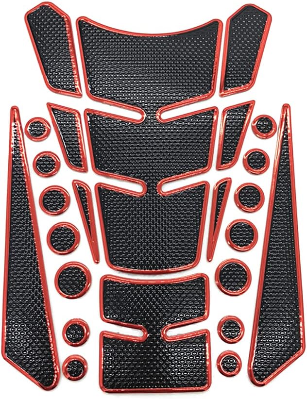Amazon.com: 1 Set Red Universal 3D Motorcycle Gas Tank Sticker, Fuel ...