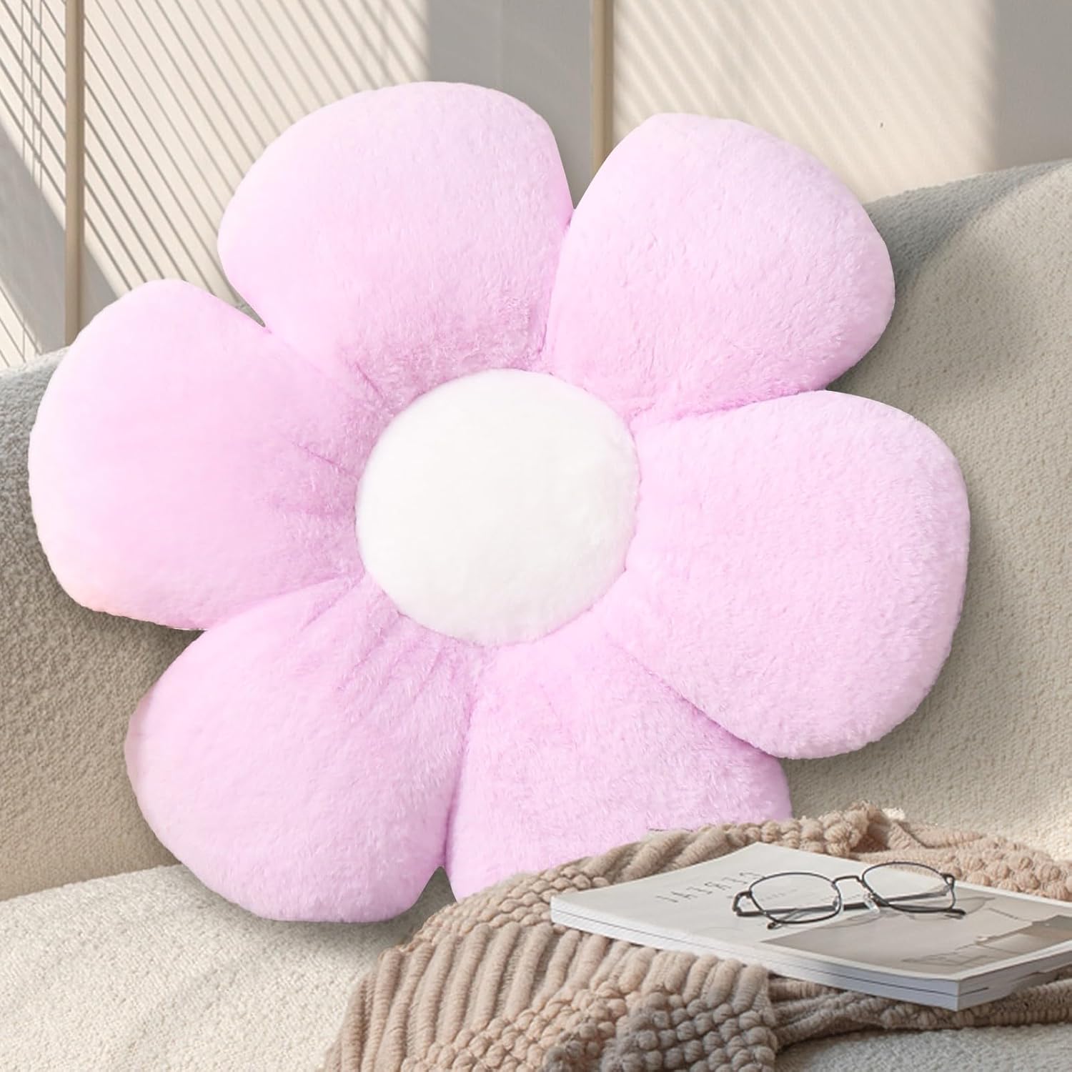 Amazon.com: Flower Pillow,Cute Decorative Pillows,Flower Shaped Throw ...