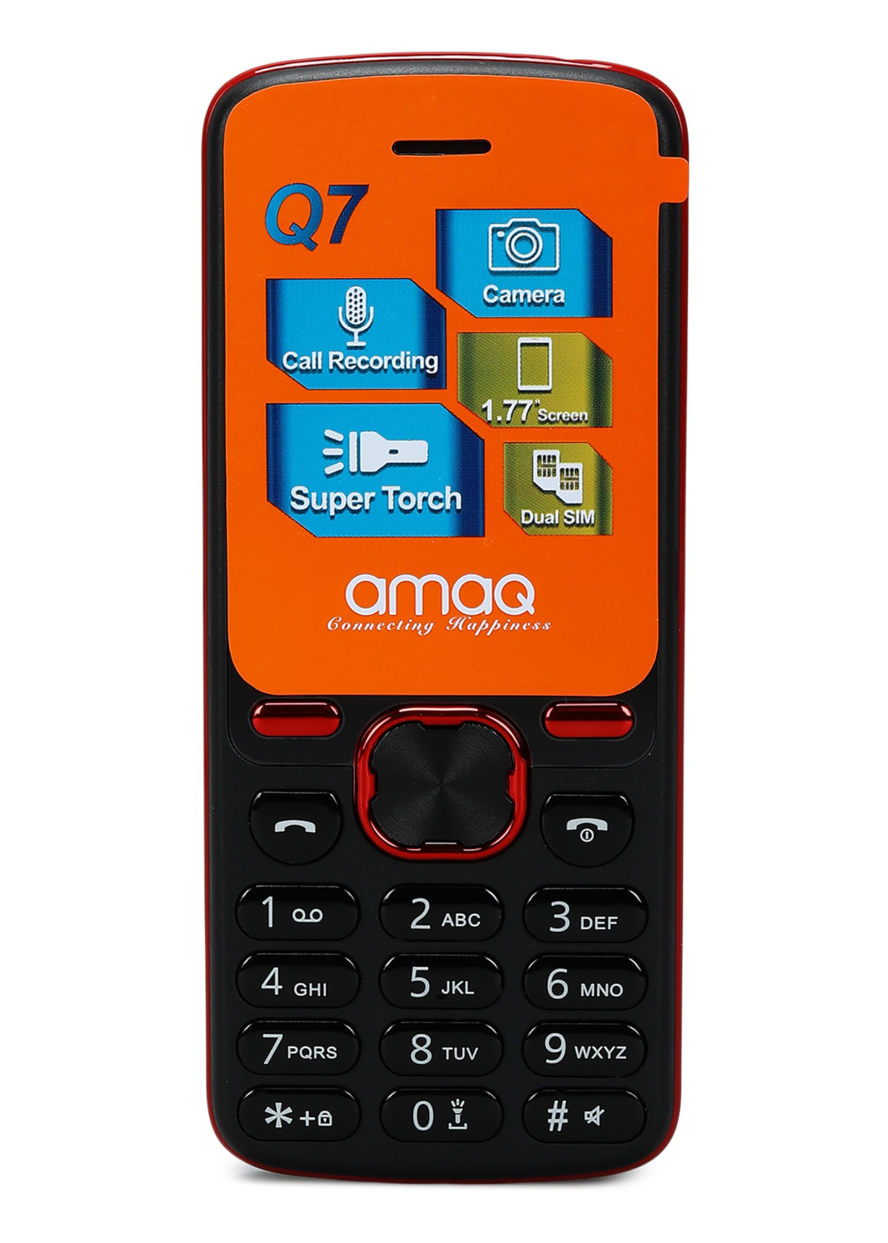 Amaq Q7 Mobile Phone|1.77" Screen|Dual SIM|Call Recording|Camera|Torch ...