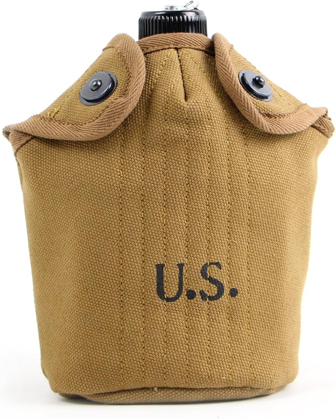 Amazon.com: WW2 WWII US M1910 Canteen Cover Cup Set With Felt Inner ...