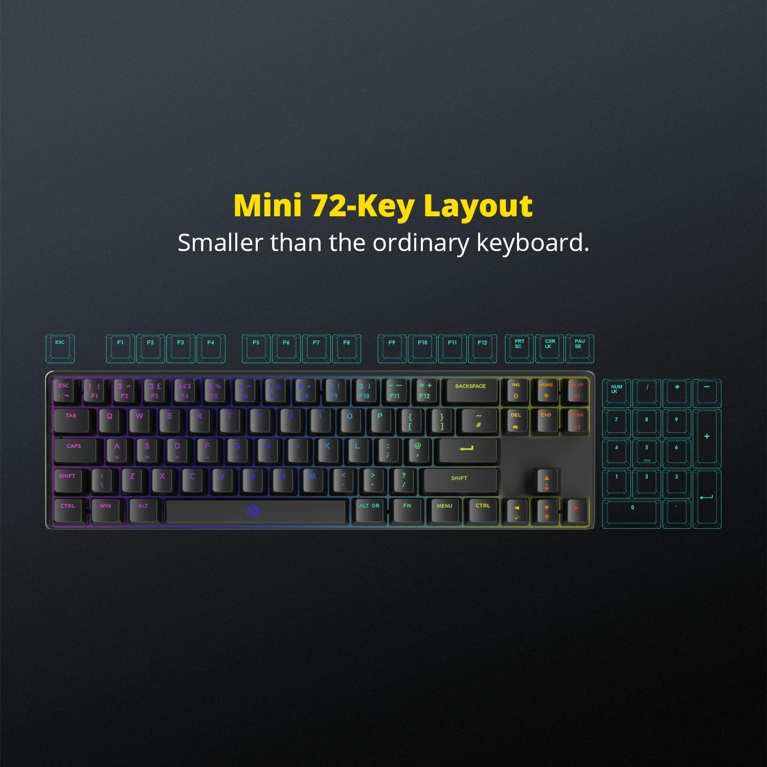 DREVO Calibur Wired RGB Mechanical Keyboard, 60% Mini USB Wired ...