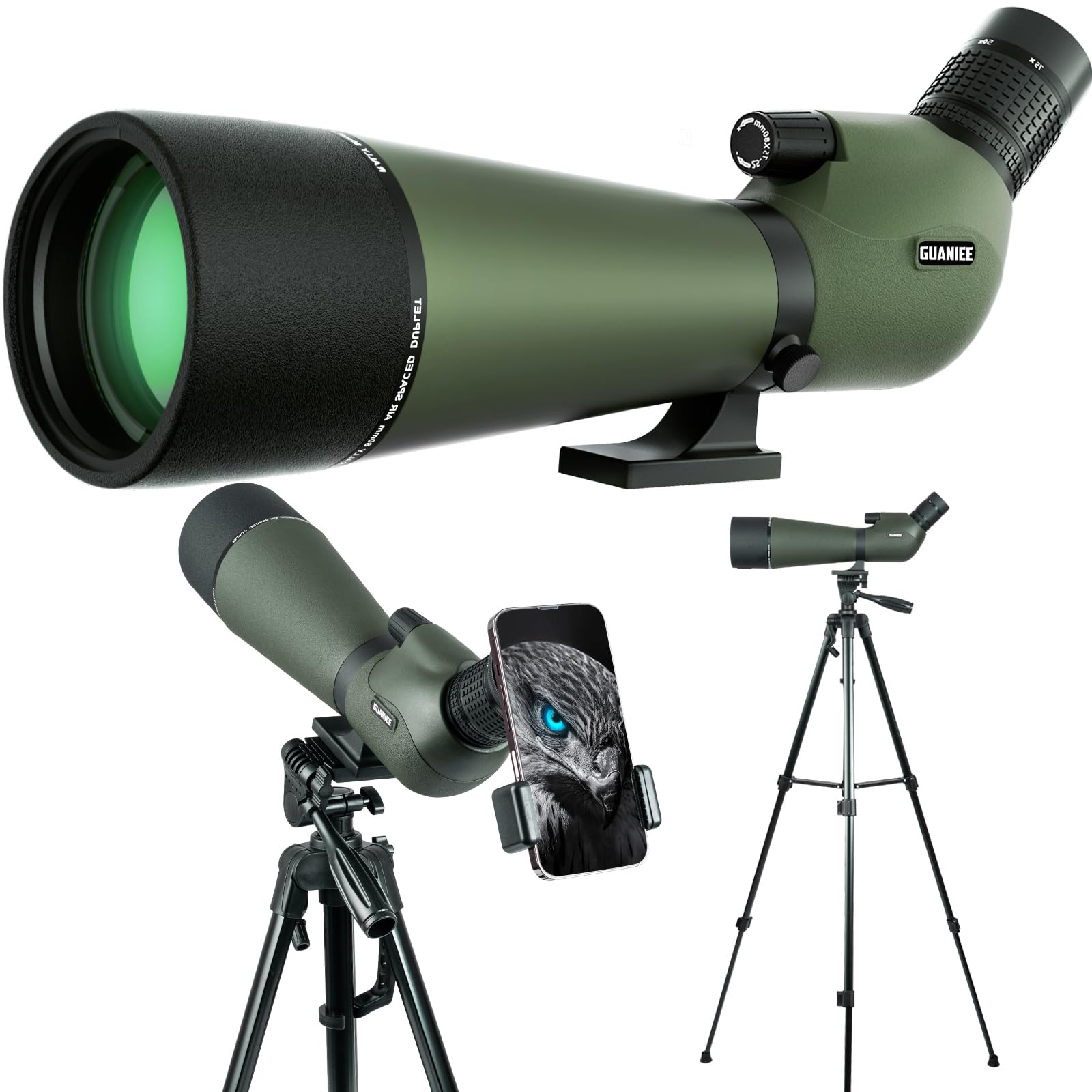 Amazon.com: 25-75x80 Spotting Scope with Upgraded Tripod Carrying Bag ...