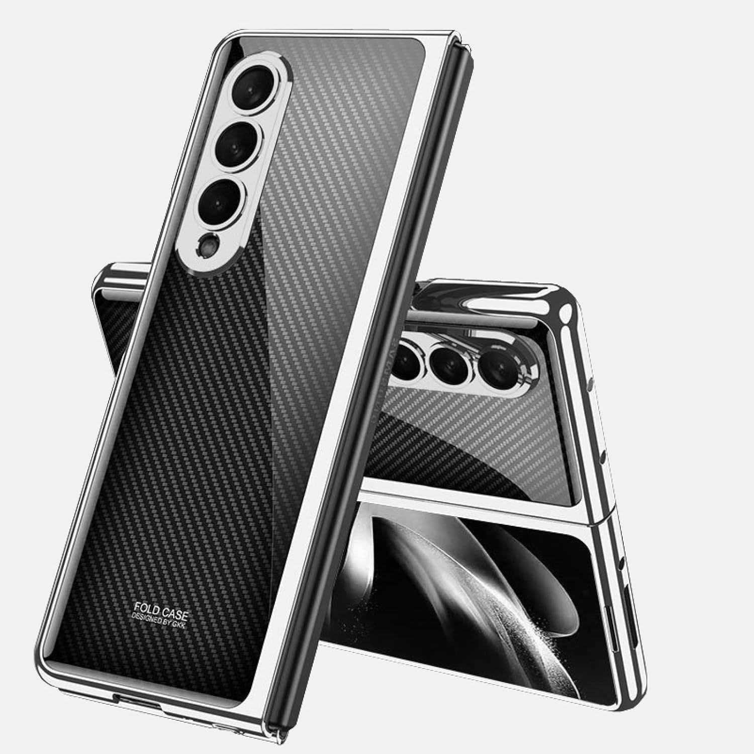 Amazon.com: Toughened Glass Phone Case For Samsung Galaxy Z Fold 4 ...