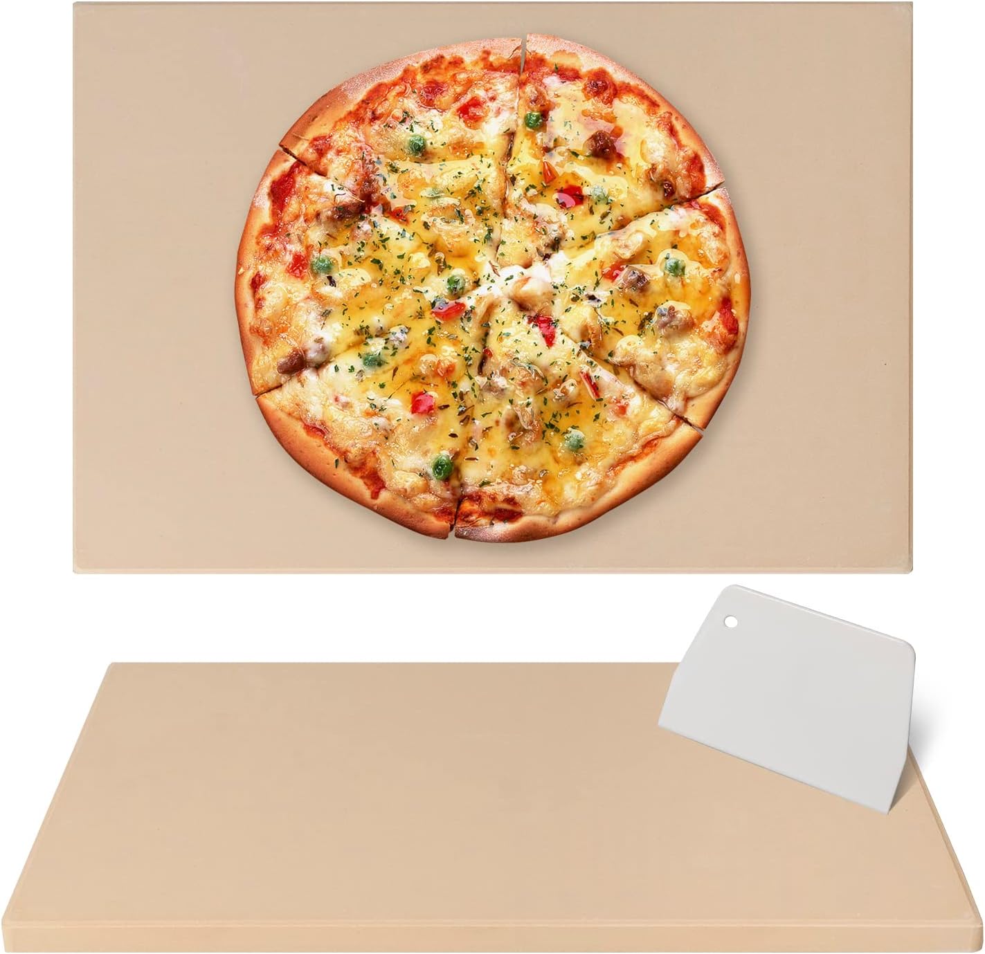 Amazon.com: Old Stone Pizza Kitchen Rectanlge Pizza Stone, 14" x 16 ...