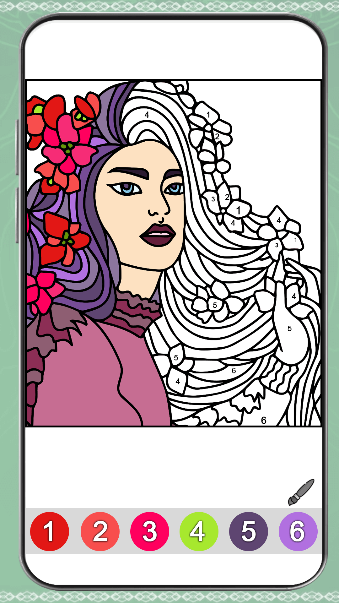 Aplicación Hairs Color by Number - Girls Paint + Glitter + Crayon + Oil ...