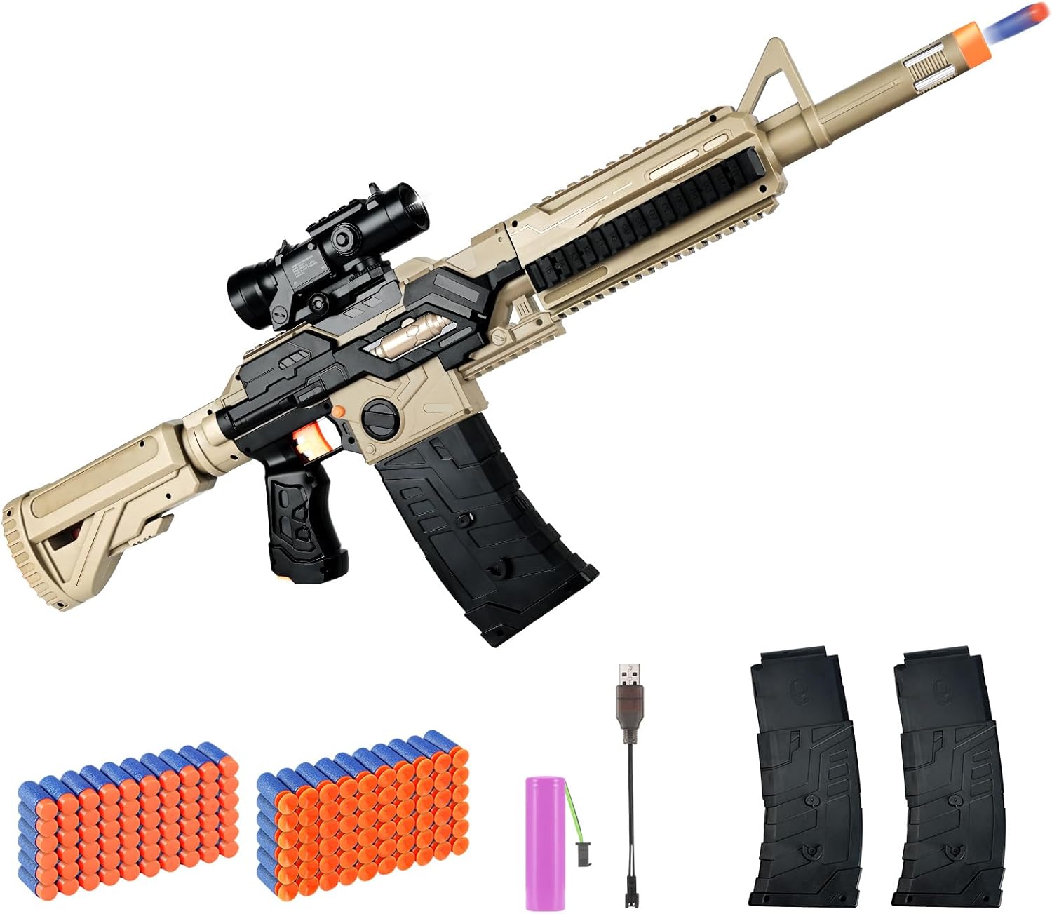 Amazon.com: Realistic Toy for Nerf Guns Dart - Electric Sniper Rifle ...