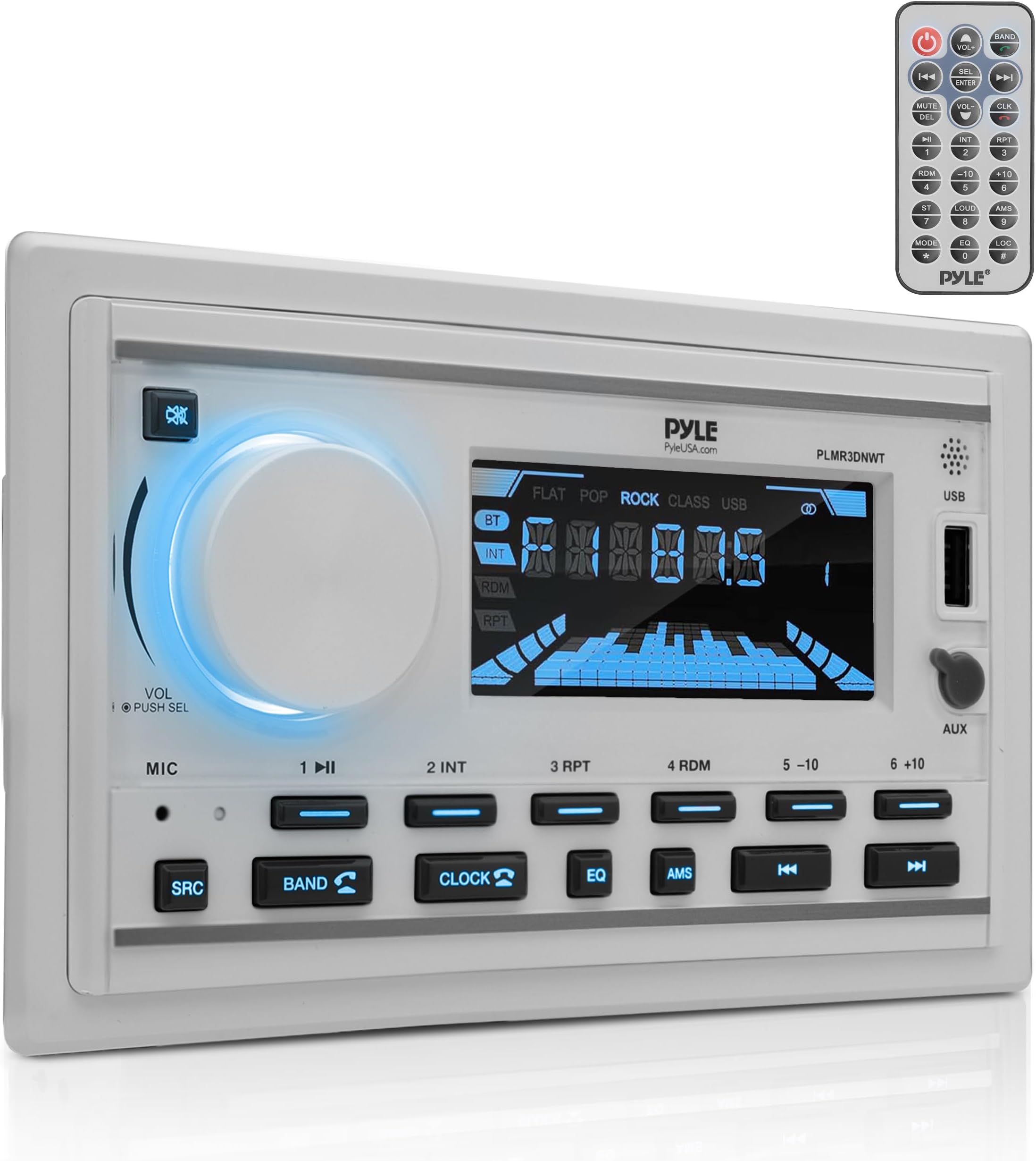 Amazon.com: Pyle Boat Bluetooth Marine Stereo Receiver - Marine Head ...