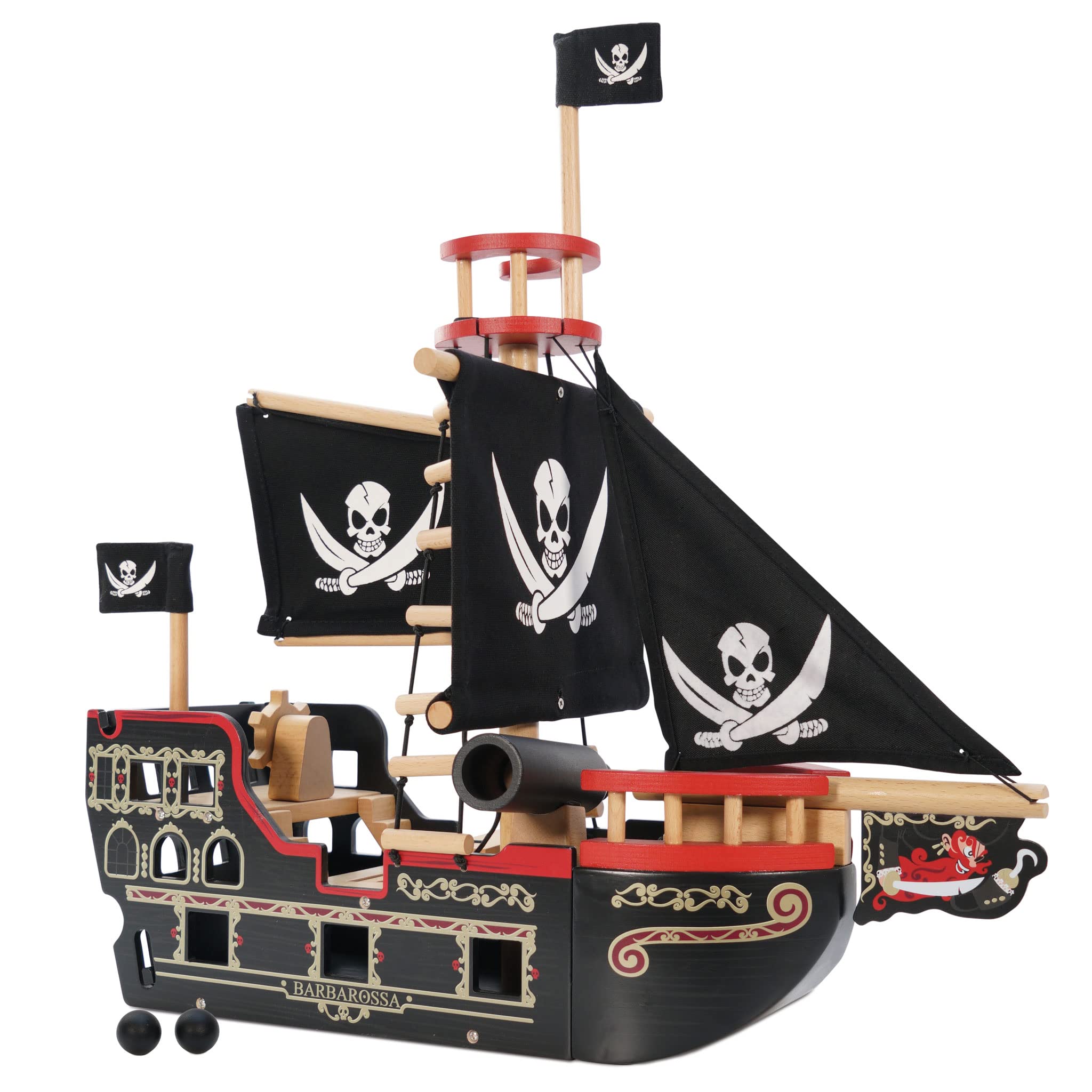 Buy Le Toy Van - Wooden Educational Pirates Collection Barbarossa ...