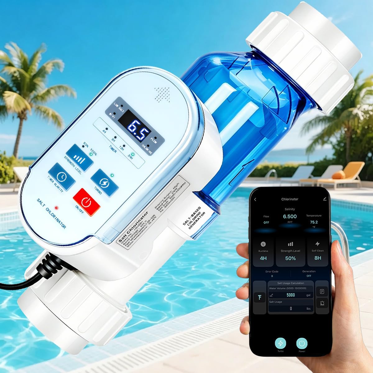 Amazon.com : Upgraded IC40 Plus EC-523735 Salt Cell Chlorine Generator ...