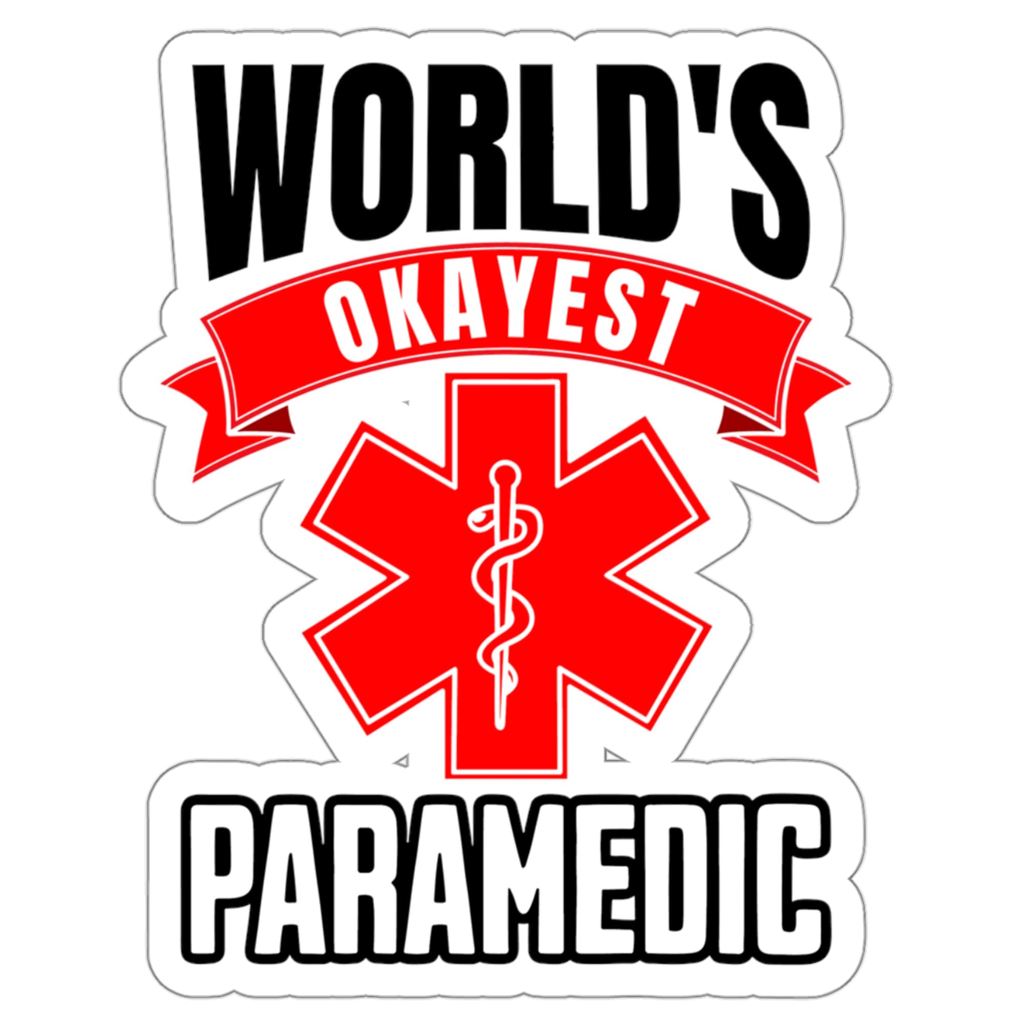 Amazon.com: World's Okayest Paramedic Sticker Medical Vintage Decal ...