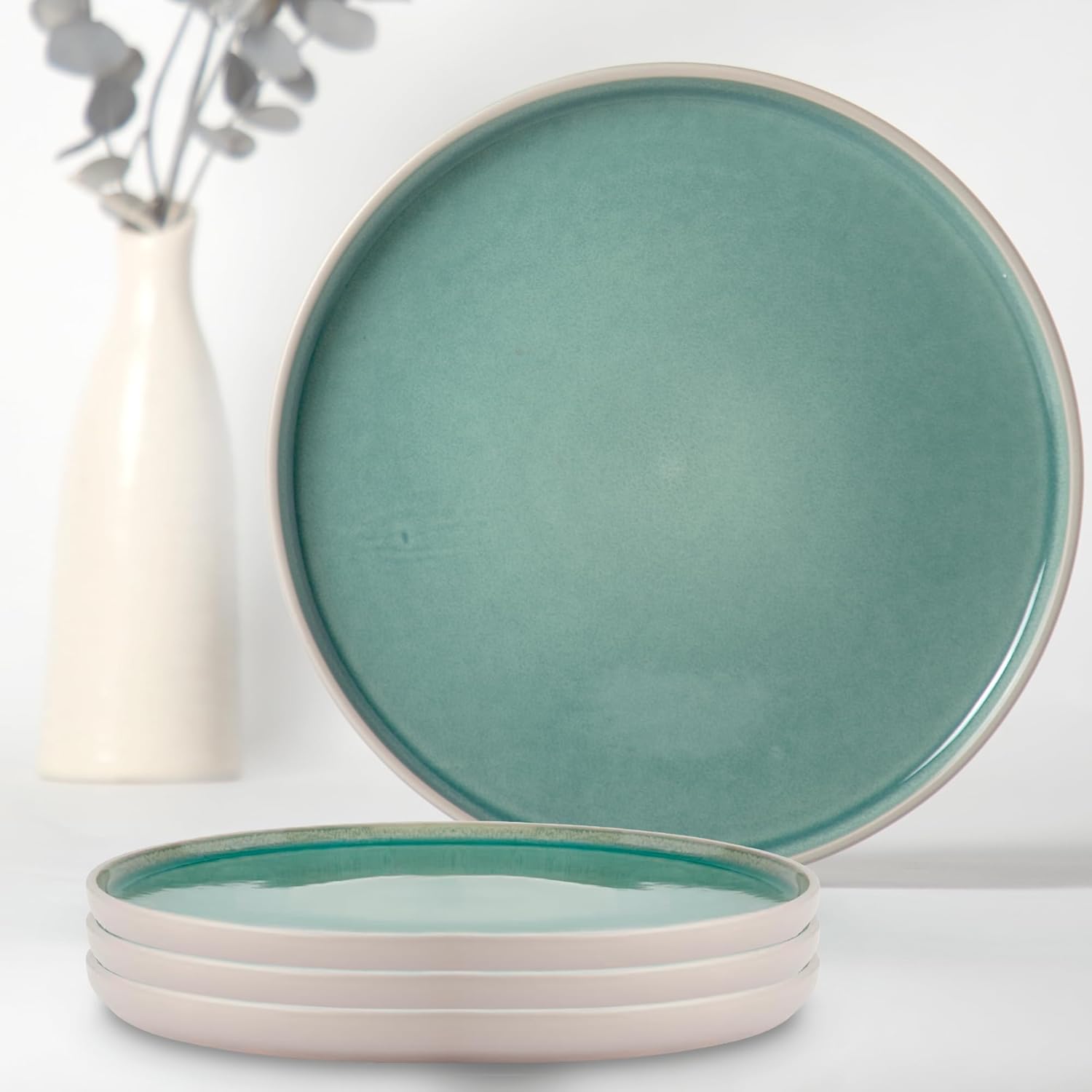 Buy Anko Stoneware Glazed Dinner Plate - Set of 4 | Light-Weight Daily ...