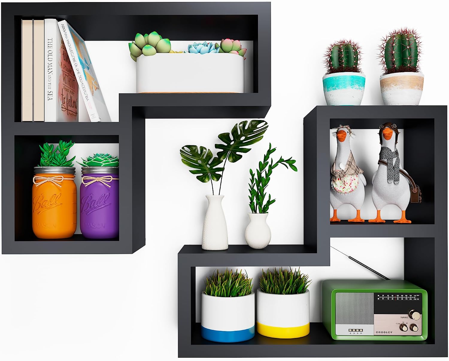 Amazon.com: ENPKLUTE Nice Cube Wall Mount Shelves - Set of 2, L-Shaped ...