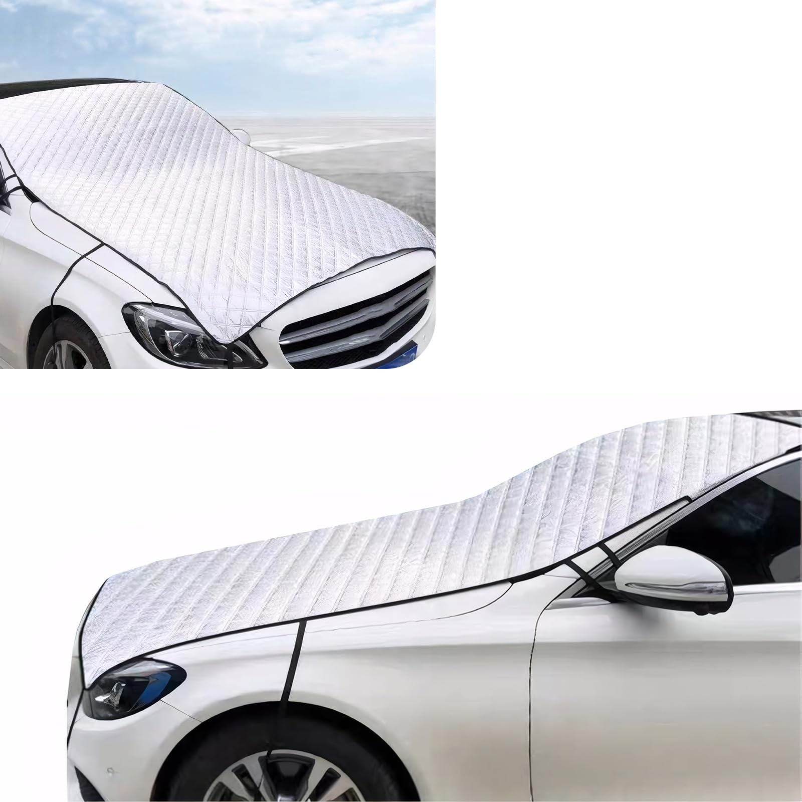 Amazon.com: Sinytuto 1 PC Car Half Car Cover, Four Seasons Protection ...