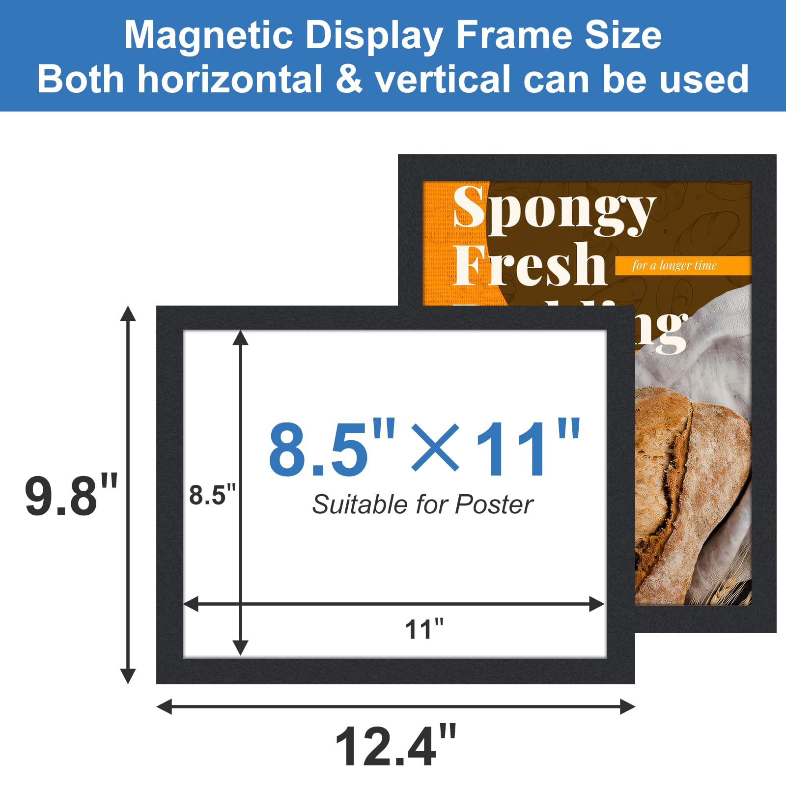 Snapklik.com : Magnetic Wall Signs Holder - 8.5 X 11 Letter Magnetic ...