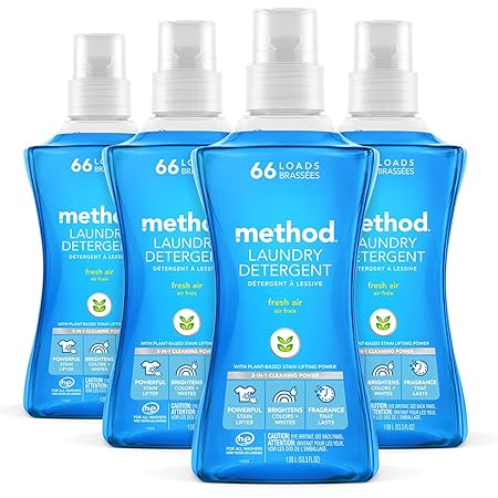 Amazon.com: Method Liquid Laundry Detergent, Fresh Air, 66 Loads Per ...