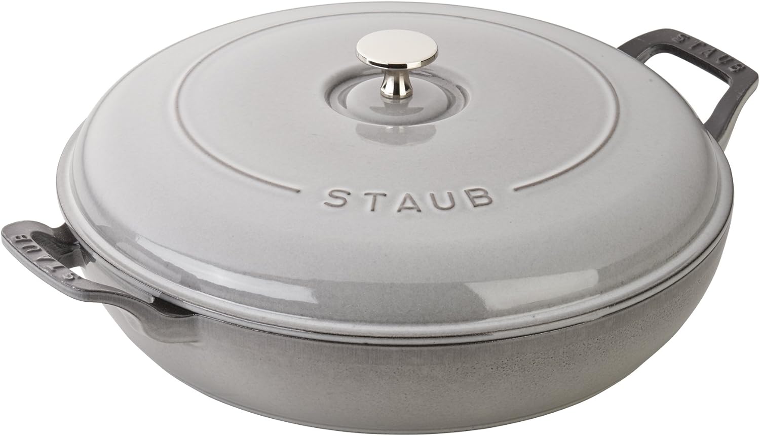 Amazon.com: Staub Cast Iron 3.5-qt Braiser - Graphite Grey, Made in ...