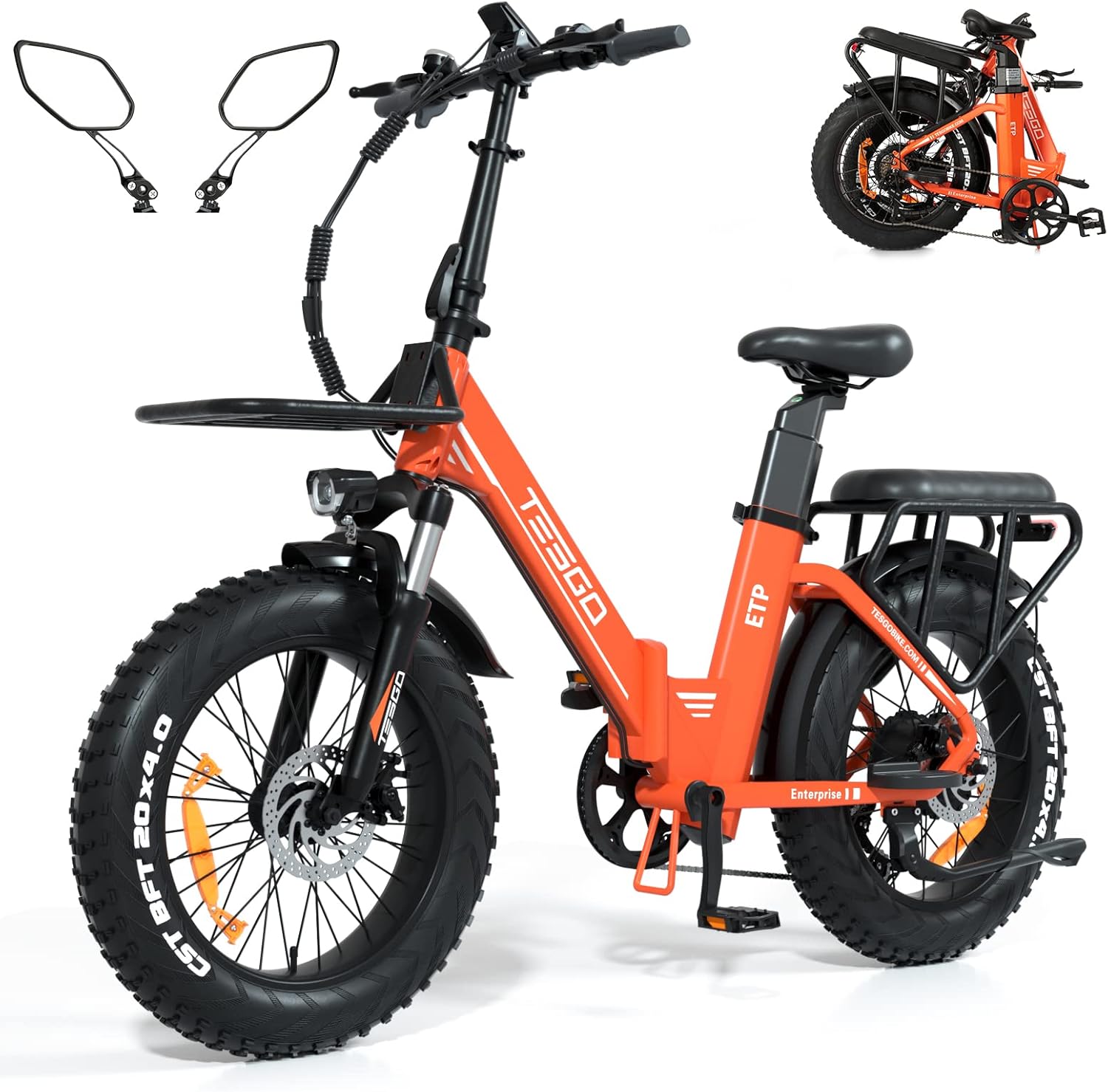 Amazon.com : TESGO 750W Fat Tire Electric Bike for Adults, 48V 18Ah ...