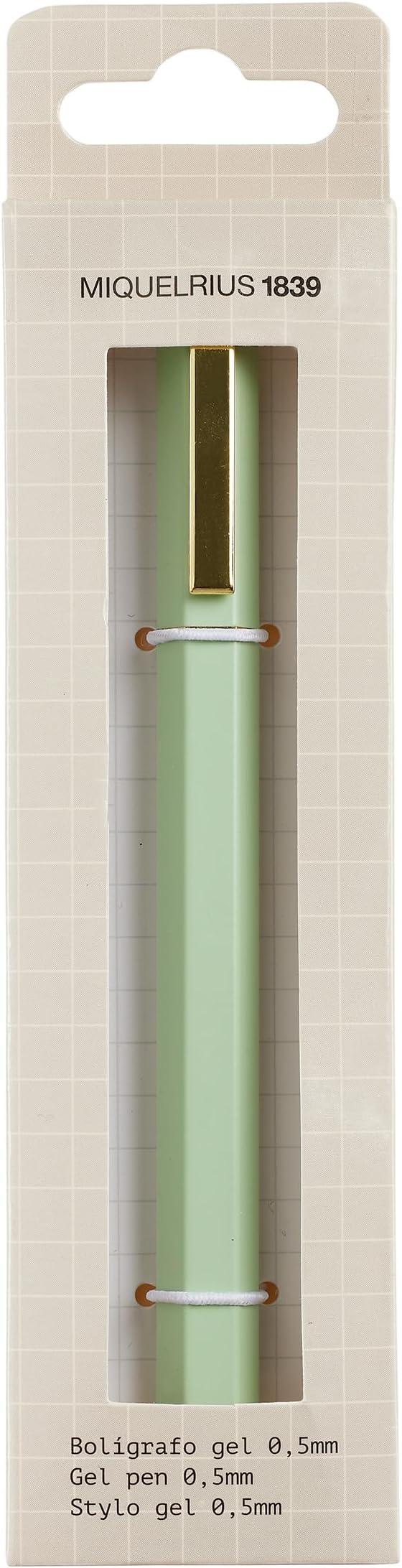 Miquelrius - Bolígrafo metálico, Tinta gel azul, Tamaño 135 x Ø7 mm ...