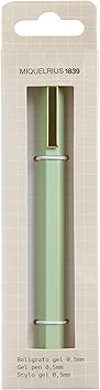 Miquelrius - Bolígrafo metálico, Tinta gel azul, Tamaño 135 x Ø7 mm ...