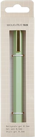 Miquelrius - Bolígrafo metálico, Tinta gel azul, Tamaño 135 x Ø7 mm ...