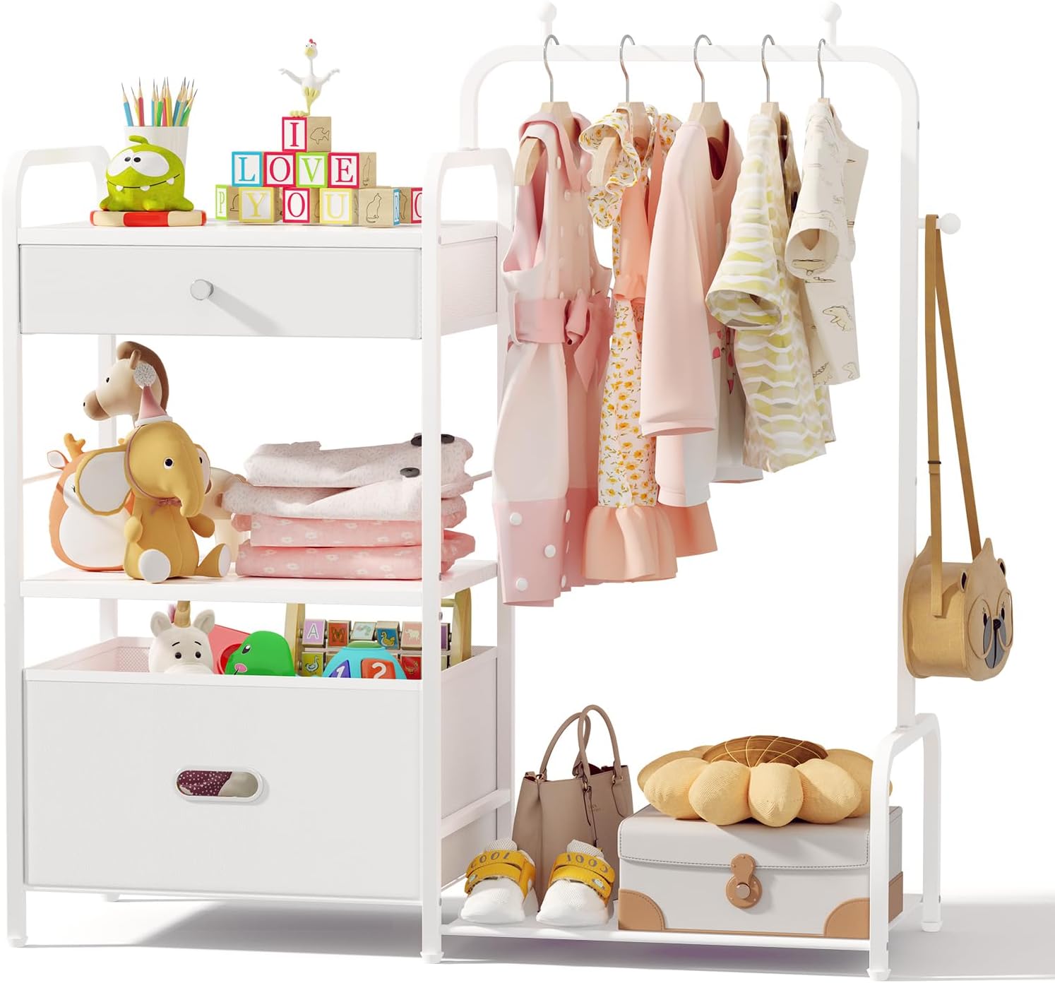 Amazon.com: BBLIKE Kids Clothing Rack - Baby Clothes Organizer with ...