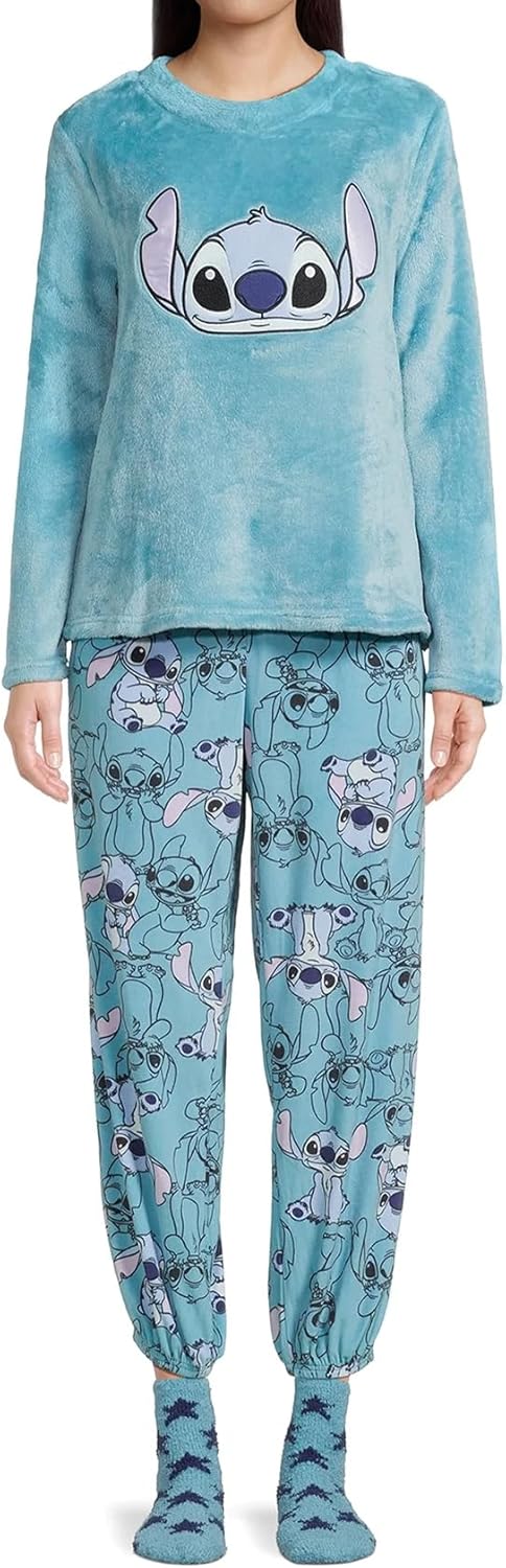 Disney Pajamas Women's Stitch Experiment 626 Soft Cozy Pajama Sleepwear ...