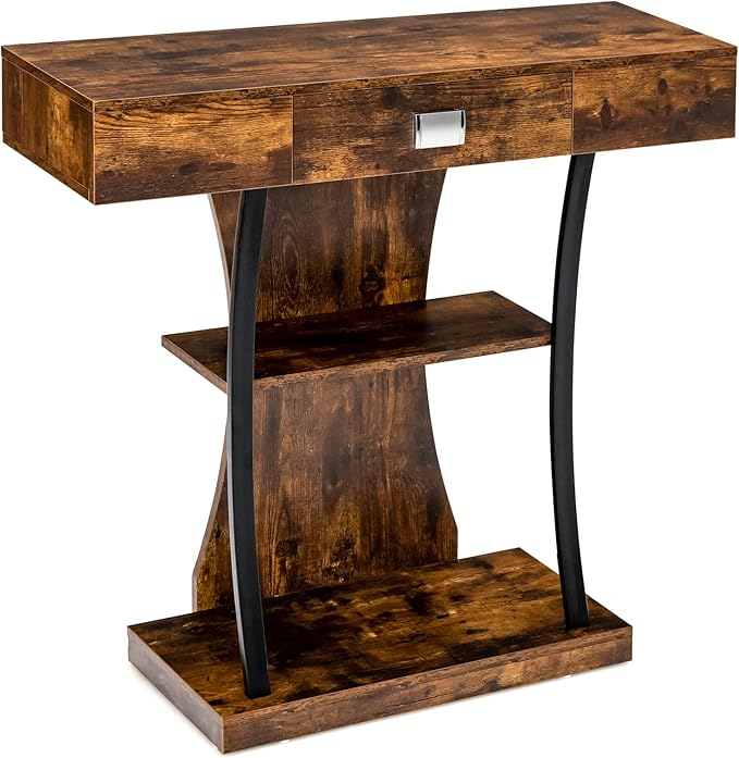 Amazon.com: Giantex Narrow Console Table T-Shaped - Behind Couch Table ...