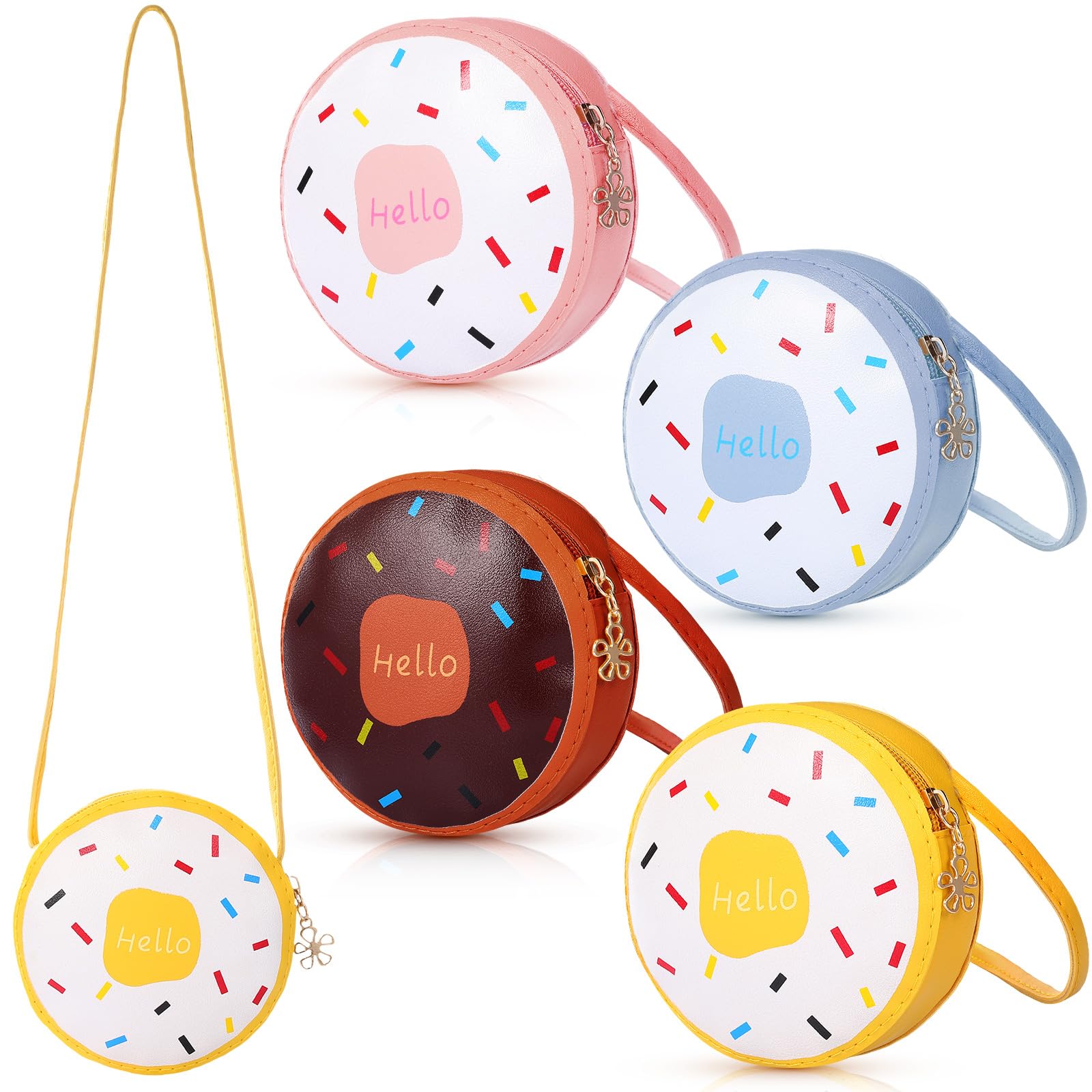Amazon.com: Shinylin 4 Pcs Cute Donut Purse Small Colorful Handbag for ...