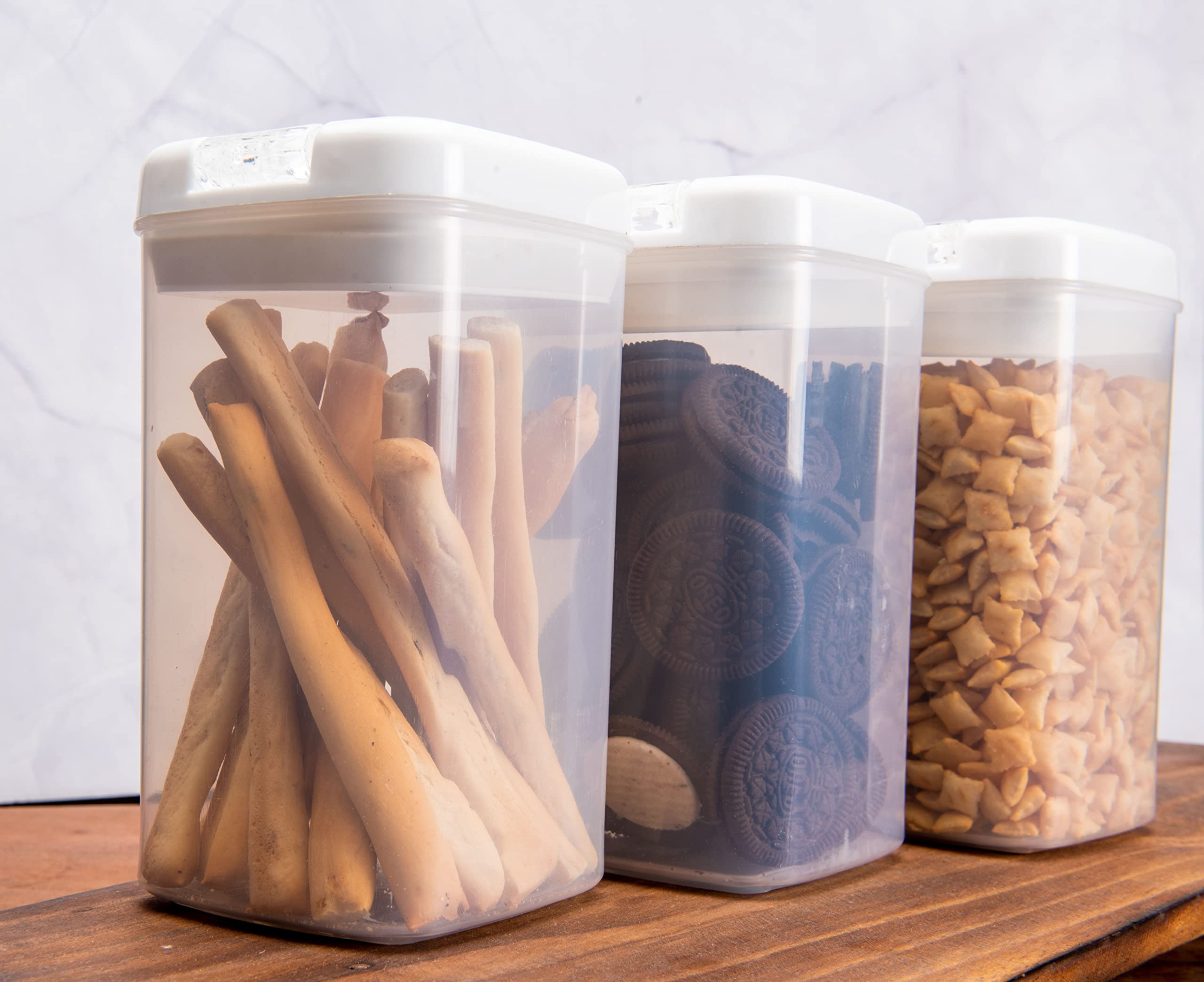 Buy POSH PLASTICWARE® Airtight Plastic Square Container Set for Kitchen ...