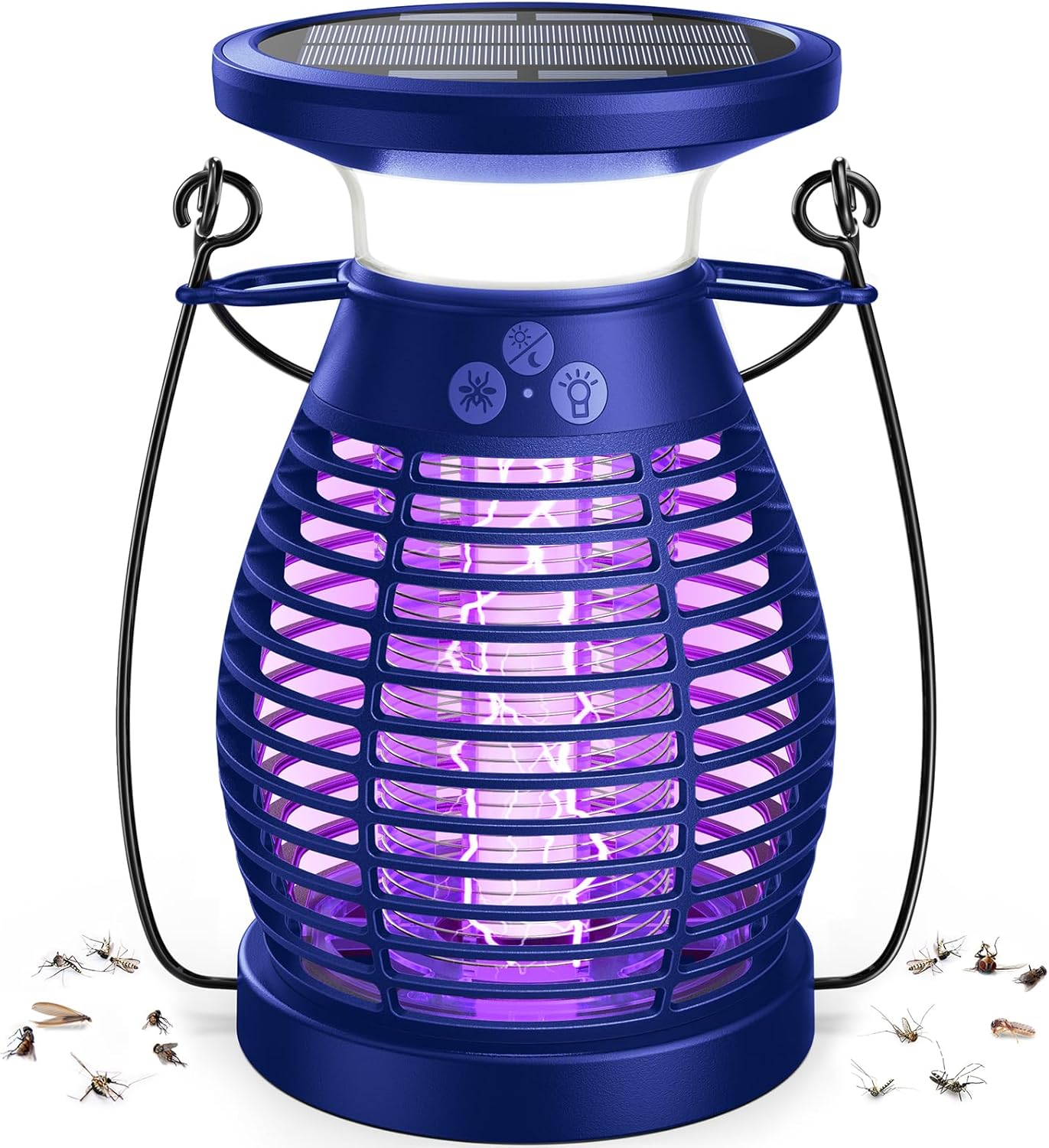Amazon.com : GTERT Solar Bug Zapper, 4200V Mosquito Zapper, 4 in 1 ...