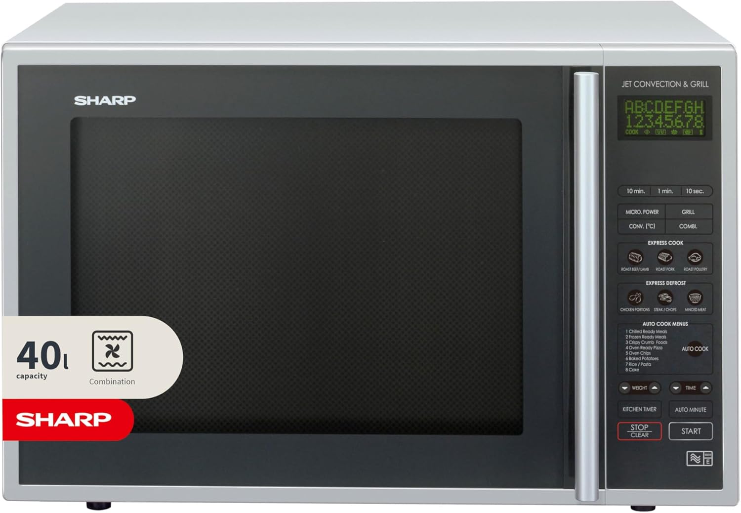 Sharp Combination Microwave, 40 Litre, 900 Watt, Silver : Amazon.co.uk ...