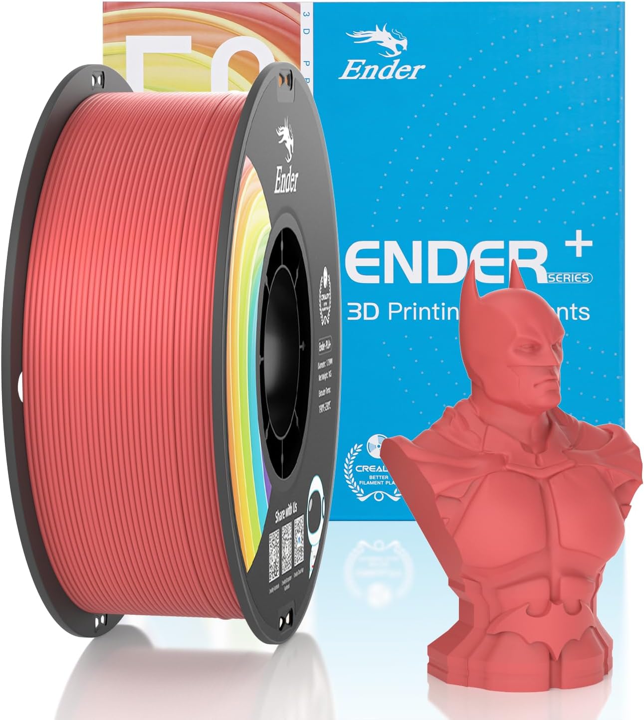 Amazon.com: Official Creality PLA Filament Pro Red, 1.75mm 3D Printer ...