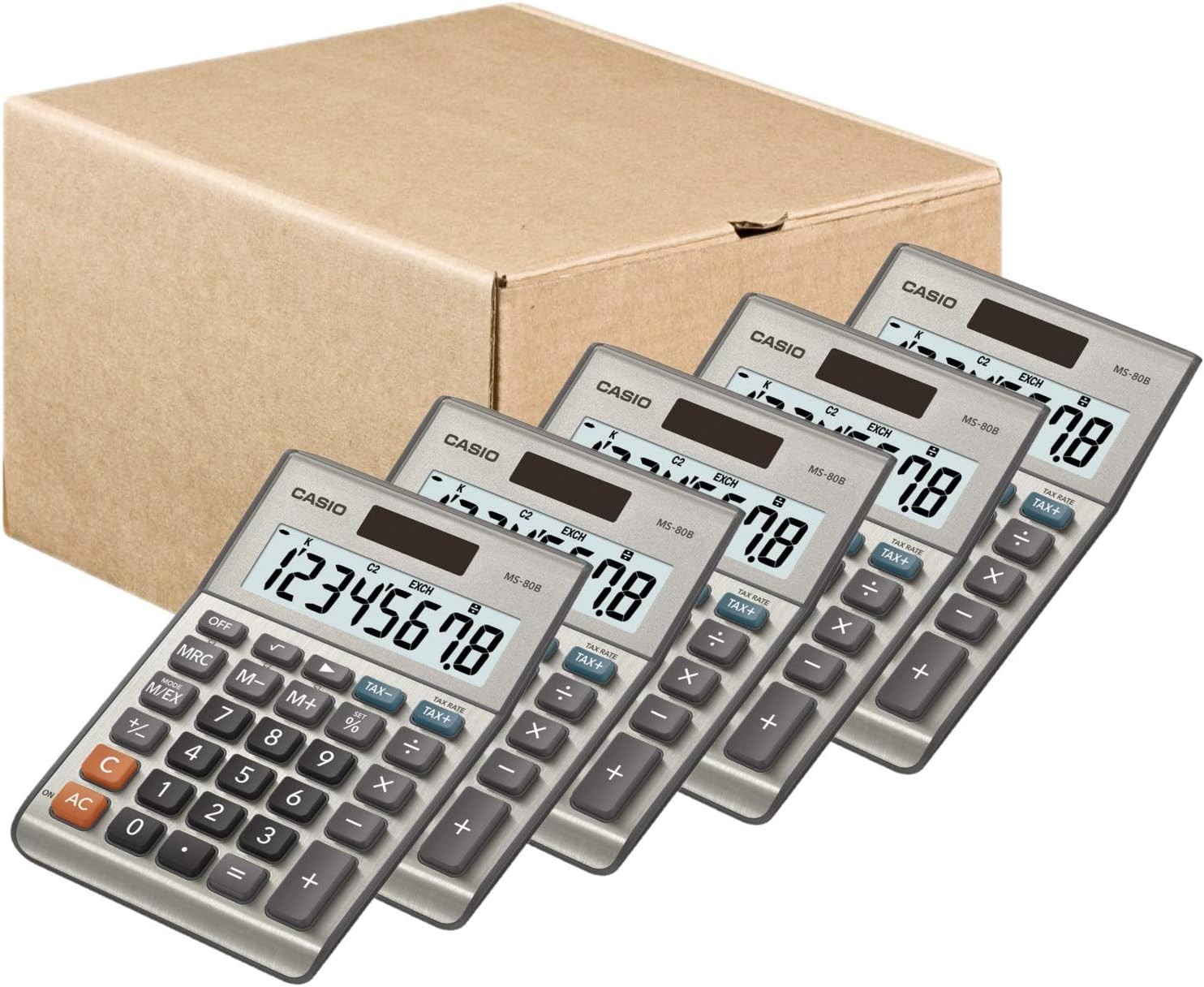 Amazon.com : Casio MS-80B Standard Function Desktop Calculator Silver ...