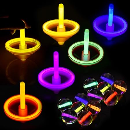 Amazon.com: FUN LITTLE TOYS 6 Pack of Light Up Spinning Top, Gifts for ...