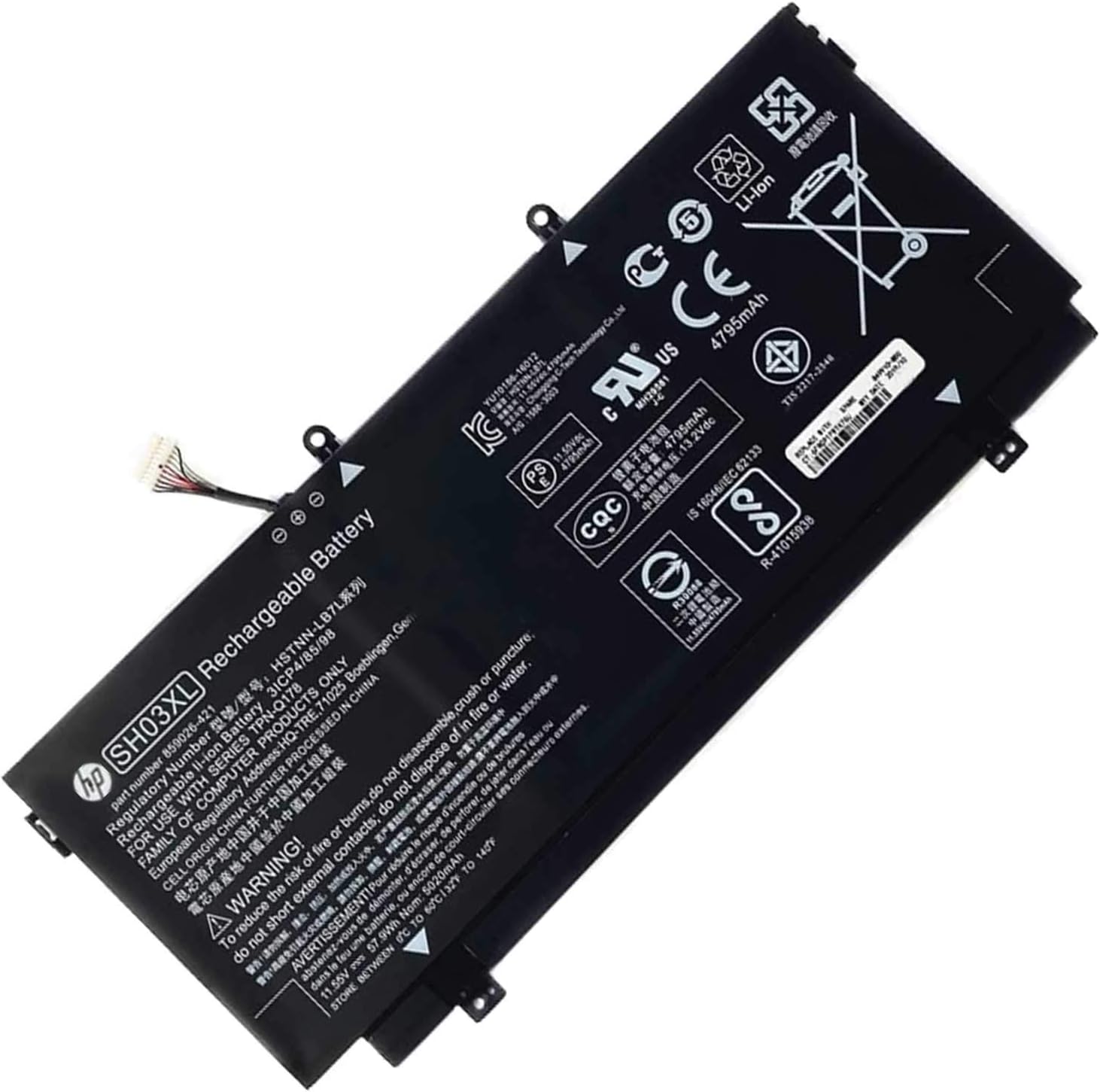 Amazon.com: SH03XL 859356-855 Laptop Battery for HP Spectre X360 ...