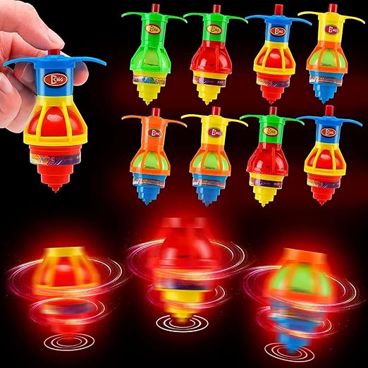 24 Pack Kids Party Favors Stuffers LED Light Up UFO Spinning Glow in ...