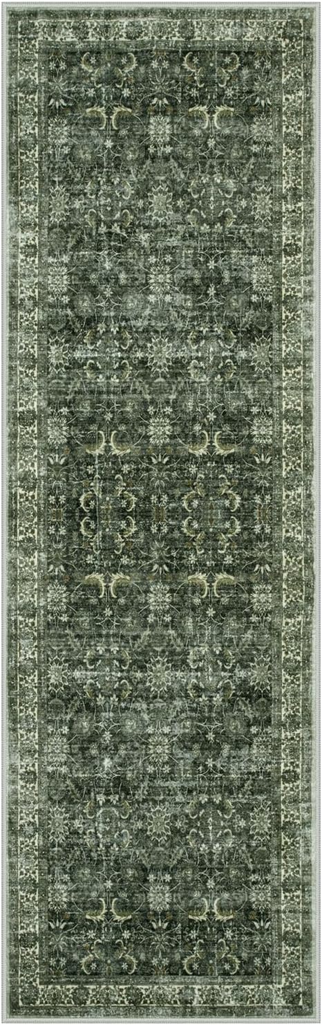 Amazon.com: Anidaroel Washable Runner Rug 2.5x8, Green Kitchen Runner ...