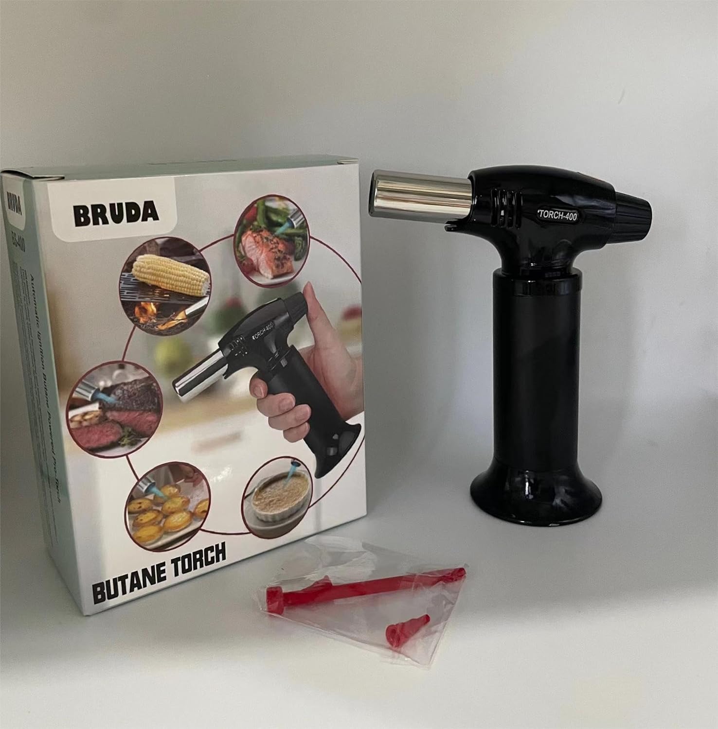 Amazon.com: Bruda Butane Gas Blow Trorch,Culinary Torch,BBQ Lighter Gun ...
