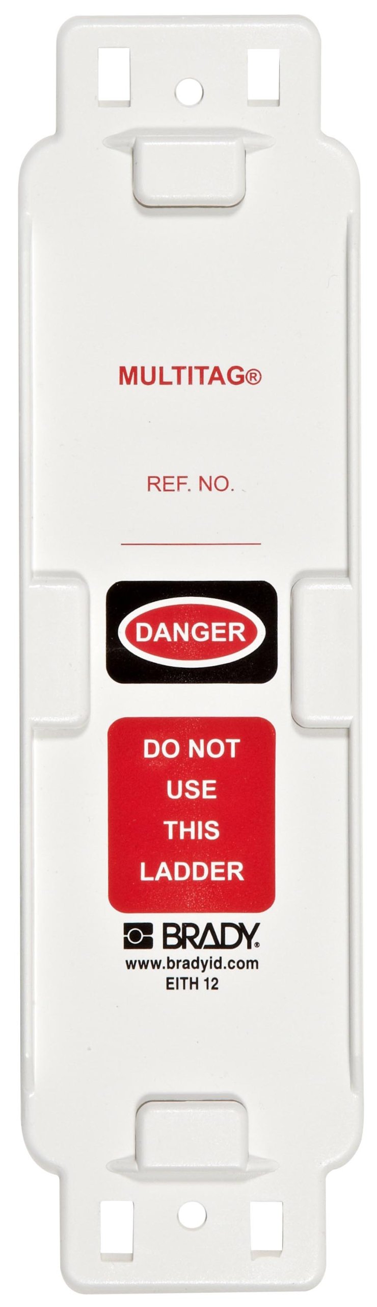 Brady LAD-EITH12 8-1/4" Height, 2-1/4" Width, Plastic, White Color ...