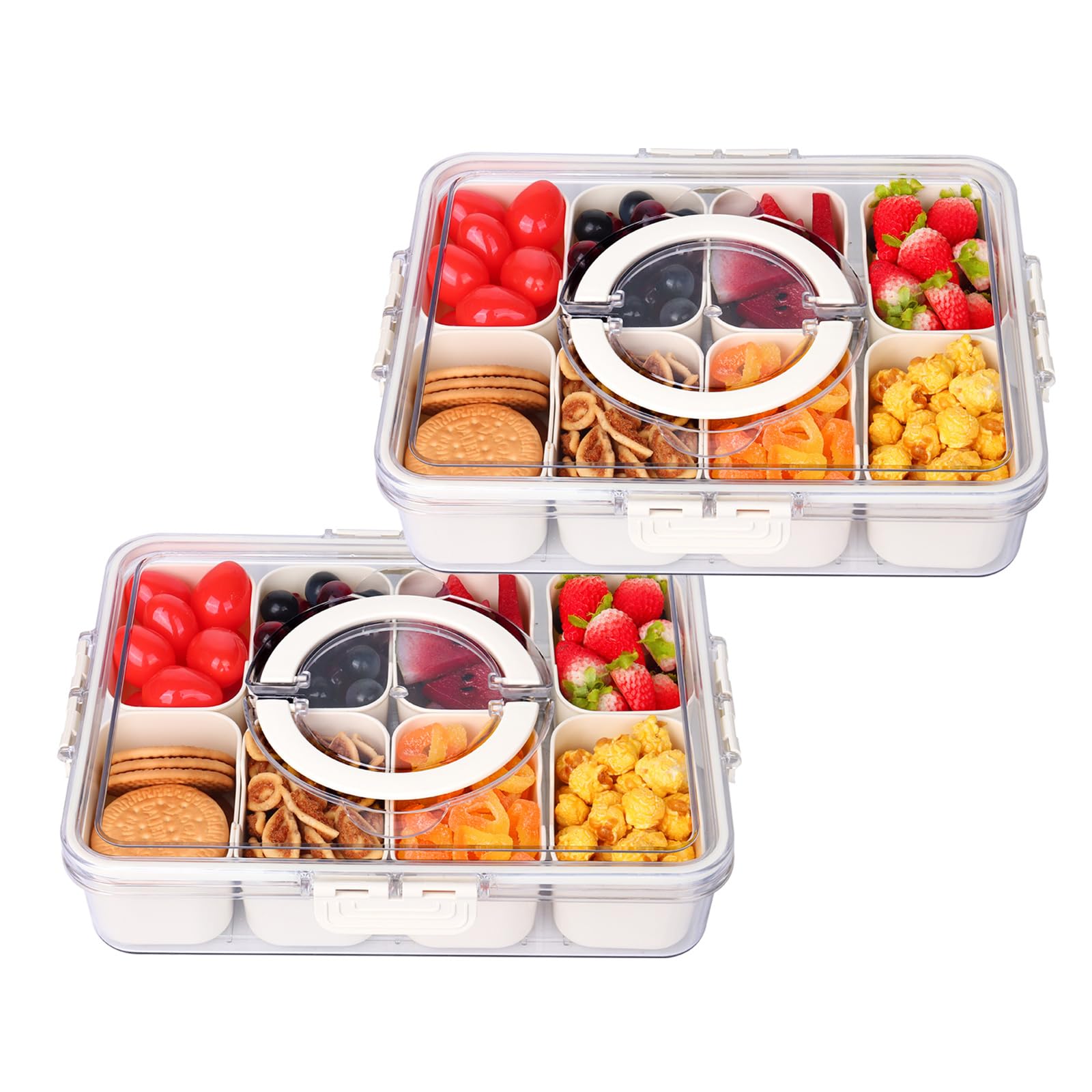 Amazon.com: Dualshine Snackle Box and Divided Serving Tray with Lid ...