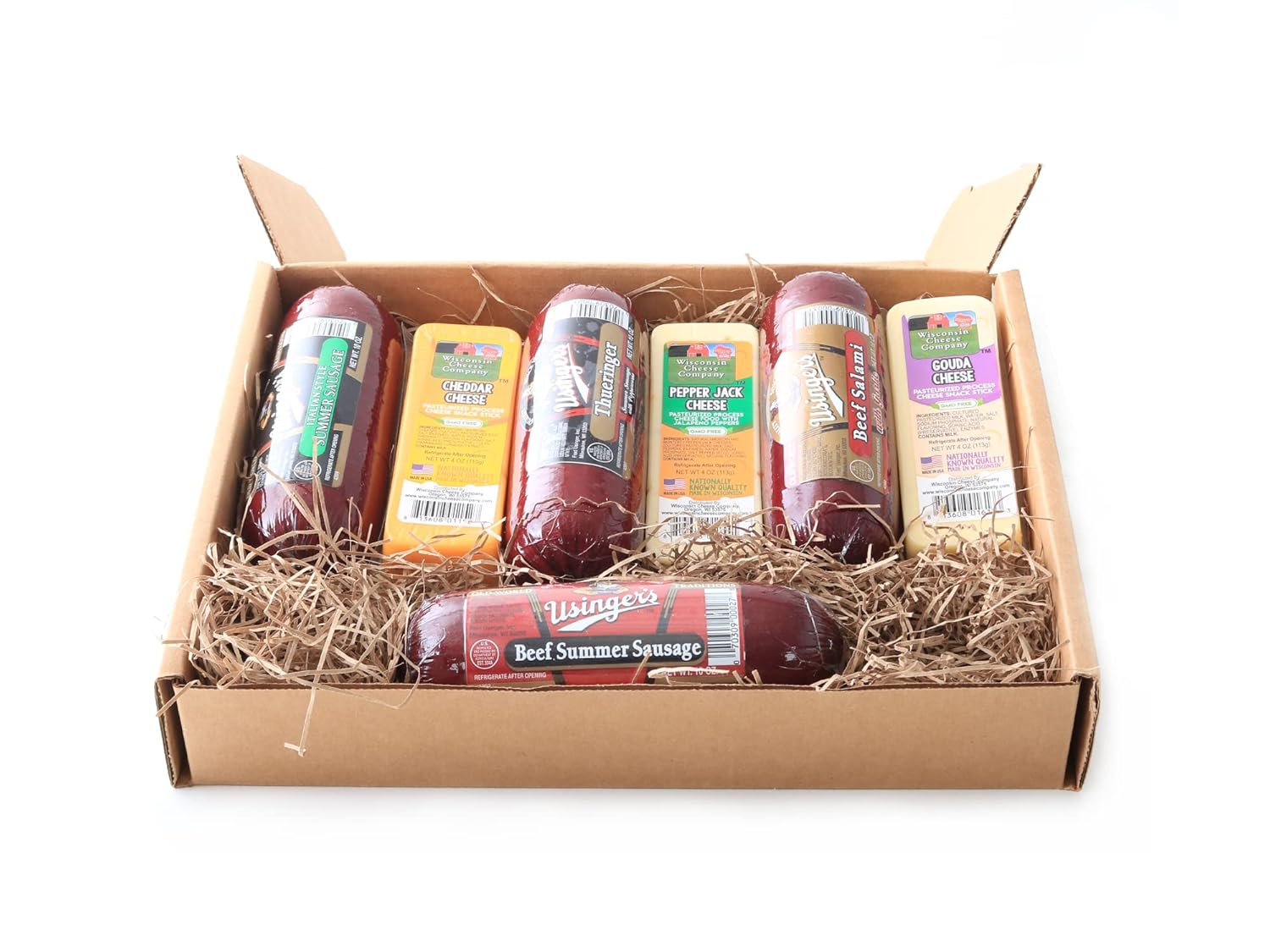 Amazon.com : Wisconsin Cheese & Sausage Sampler Box : Grocery & Gourmet ...