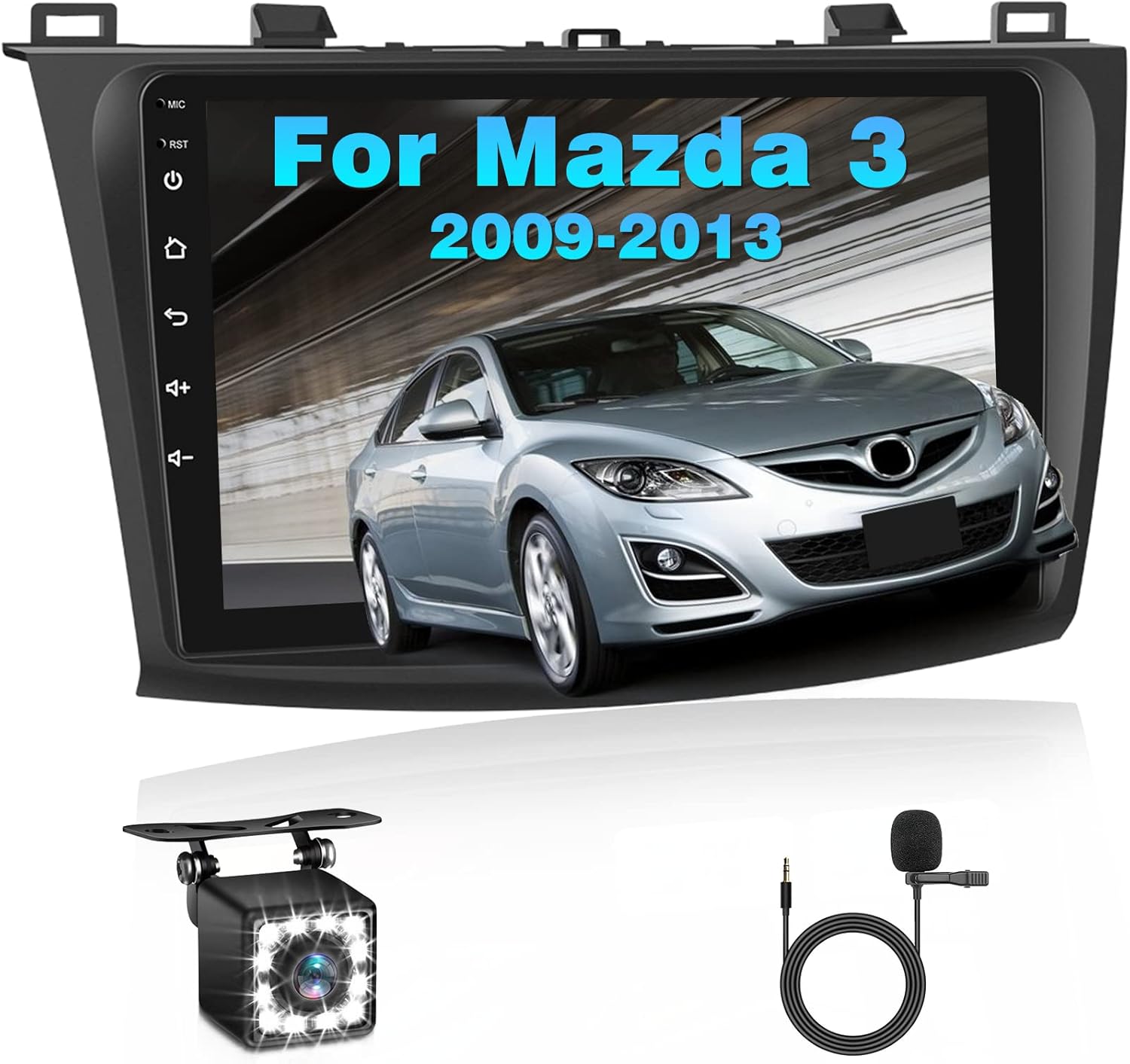 Amazon.com: Hikity Android Stereo for 2009-2013 Mazda 3 Radio, 9 Inch ...