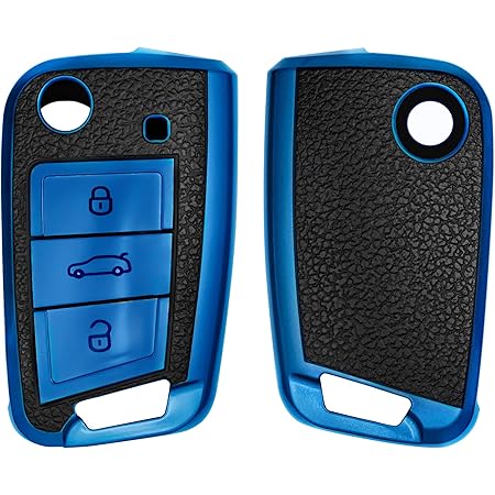 kwmobile Car Key Cover Compatible with VW Golf 7 MK7 3 Button Car Key ...