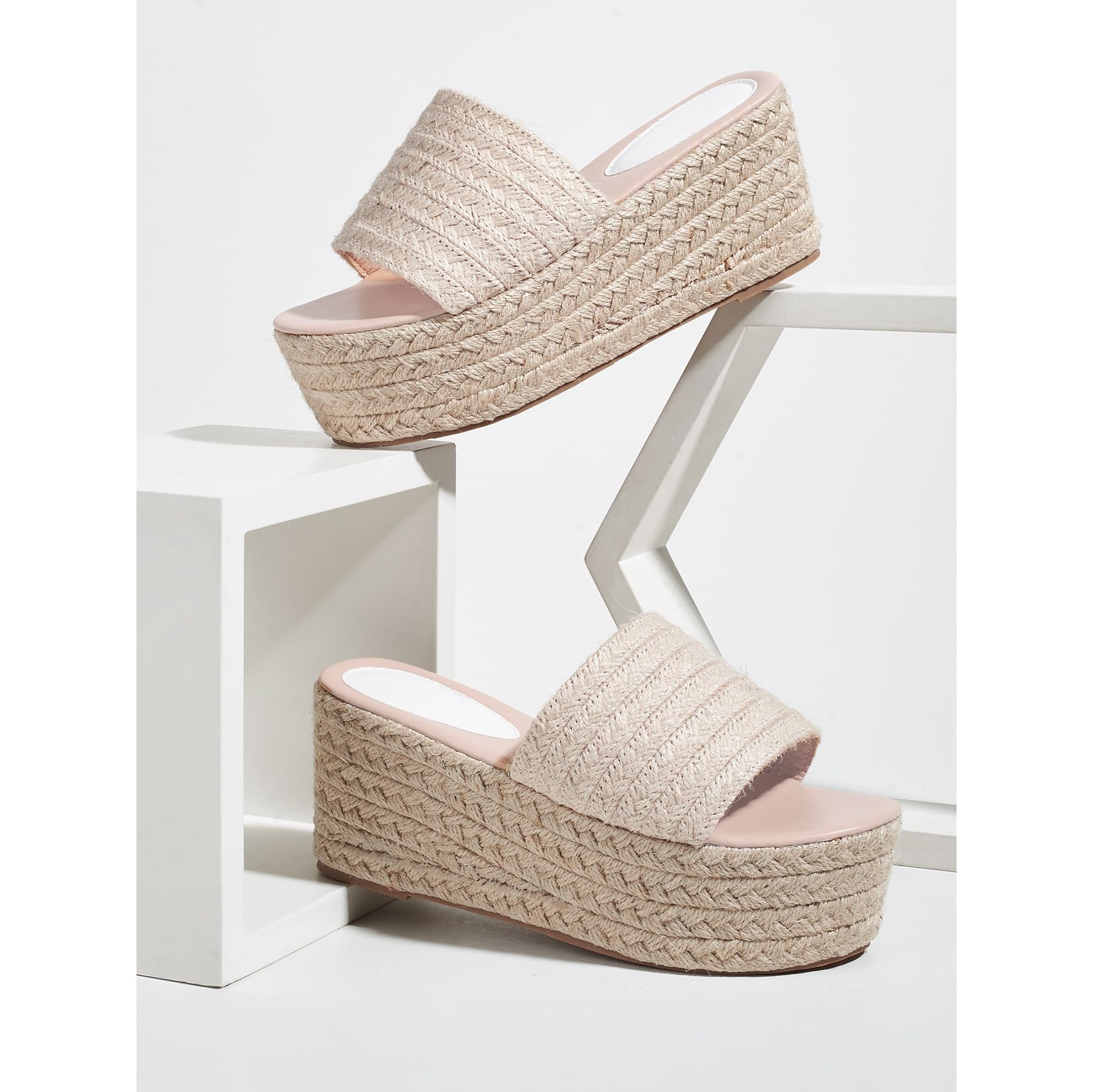 Snapklik.com : Platform Wedge Sandals Espadrille Slide Sandals Slip On ...