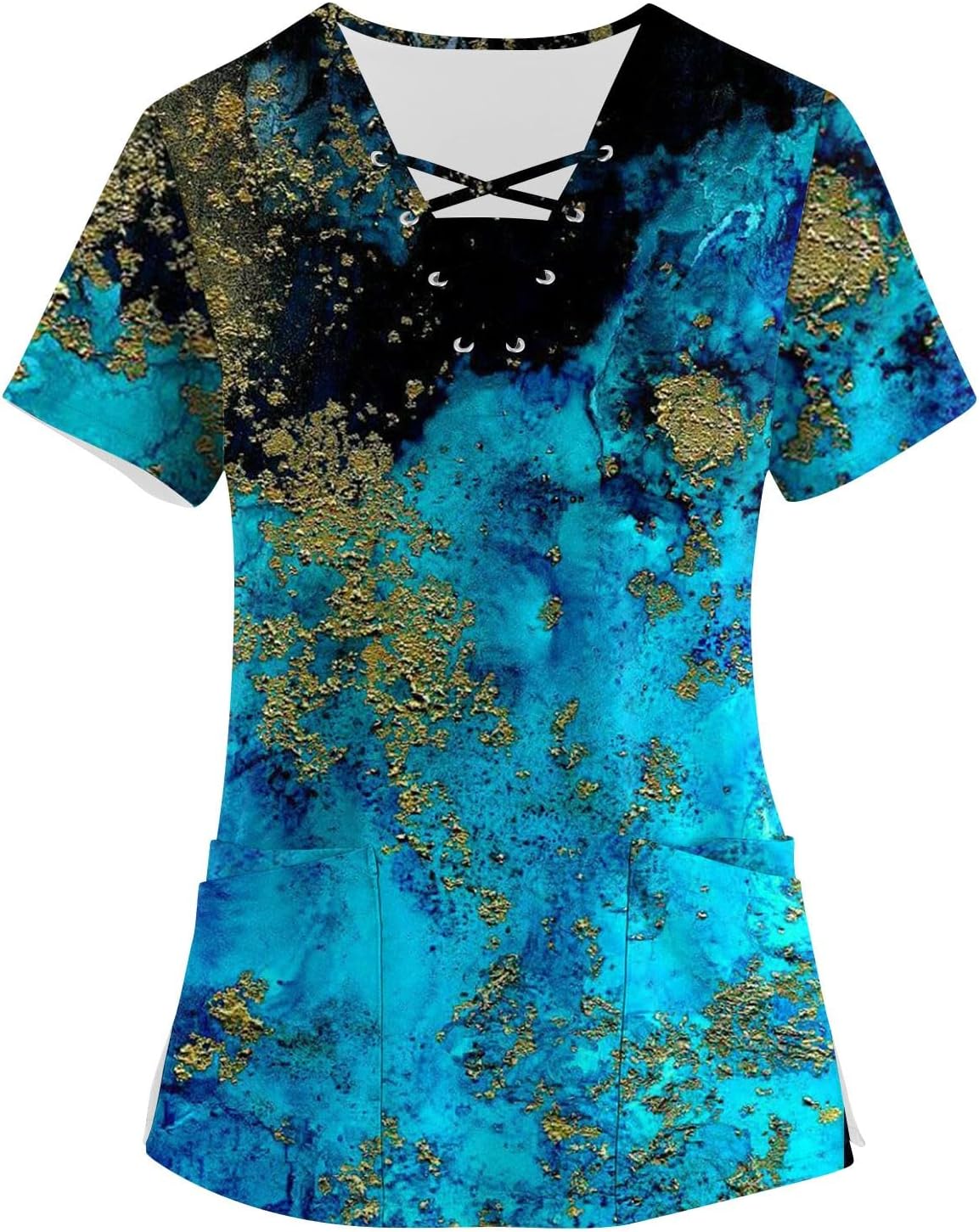Amazon.com: OIOLOYJM Fitted Scrubs for Women Animal Printed T Shirts ...