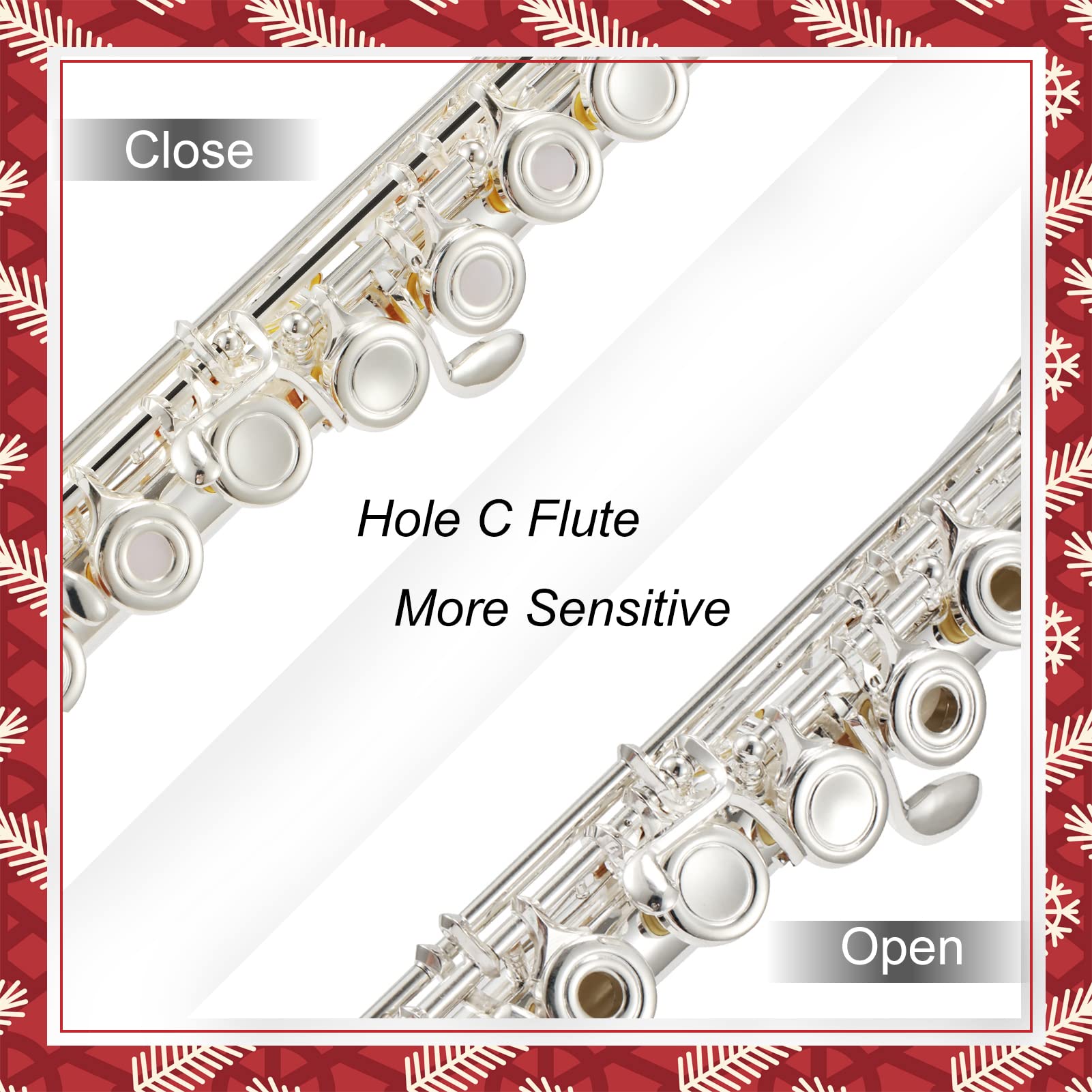Eastar C Flutes Open Hole 16 Keys Flute for Beginner Kids Student Flute ...