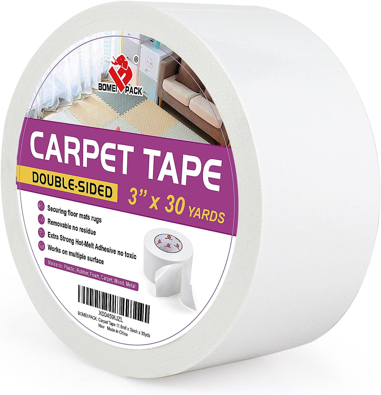 Amazon.com: Double Sided Rug Tape - Hardwood Floors, Carpet, Area Rugs ...
